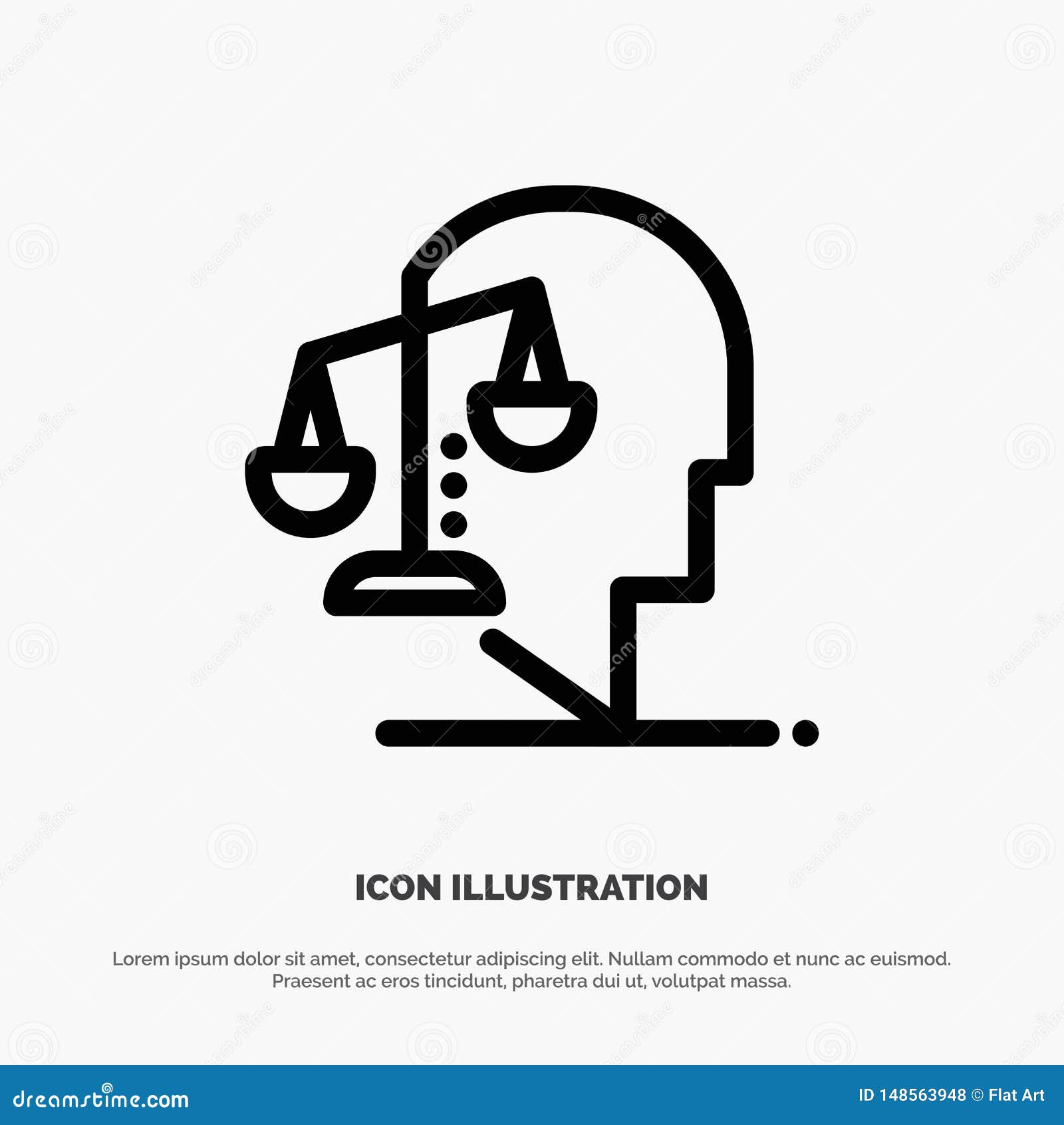 Balance, Equilibrium, Human, Integrity, Mind Line Icon Vector Stock ...