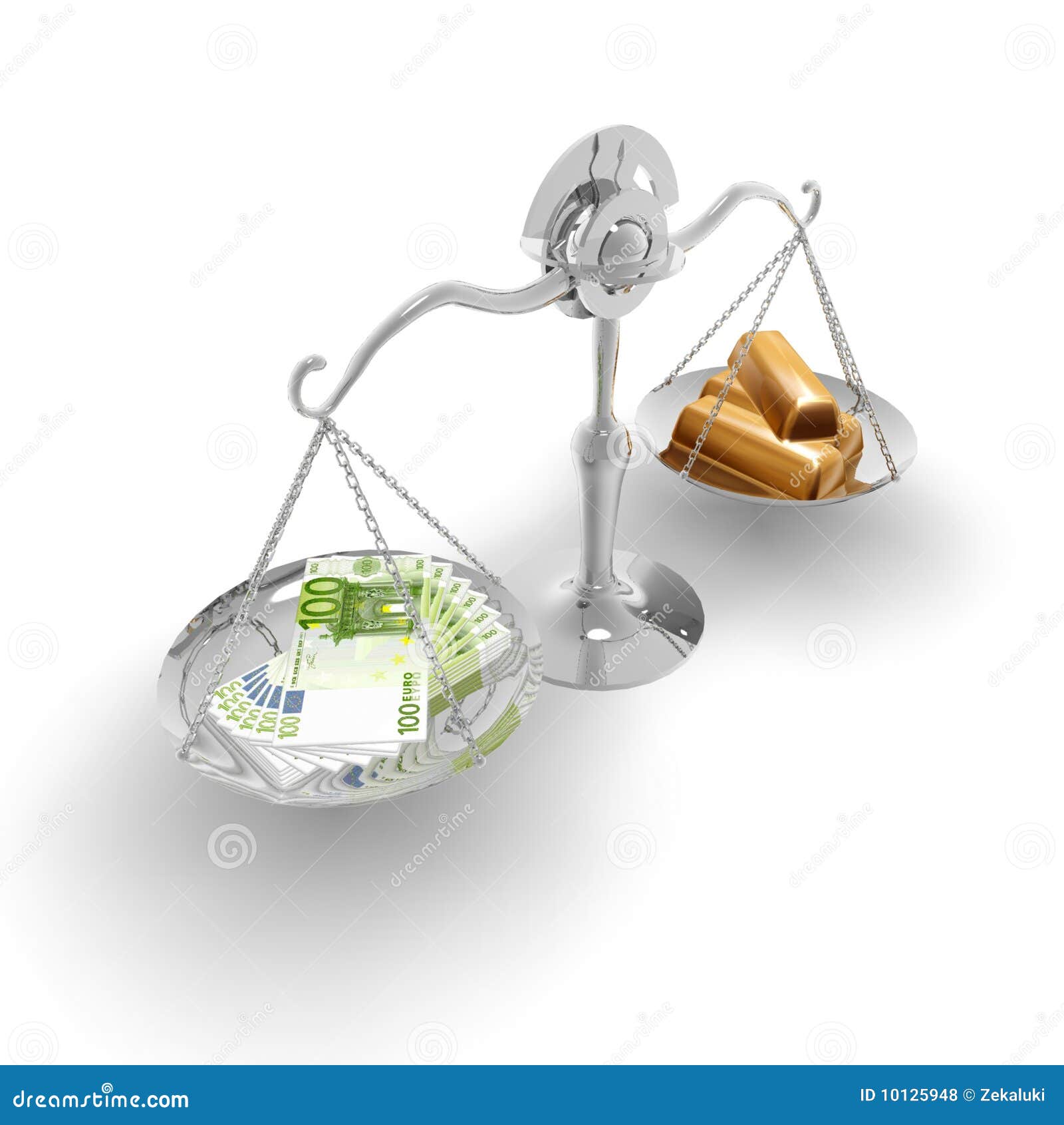 Balance of the Euro and Gold Stock Illustration - Illustration of ...