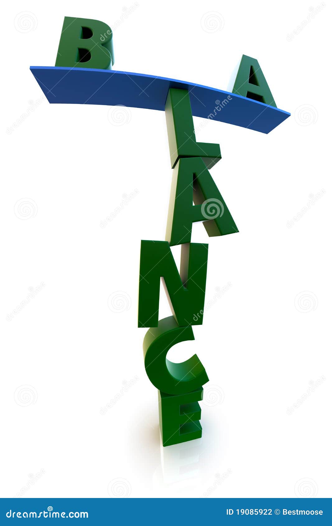 Balance in Green Over White Background Stock Illustration ...