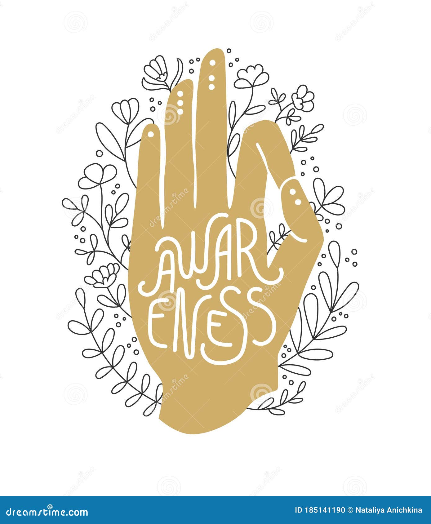 Gyan Mudra Hand Gesture Line Icon Vector Illustration | CartoonDealer ...