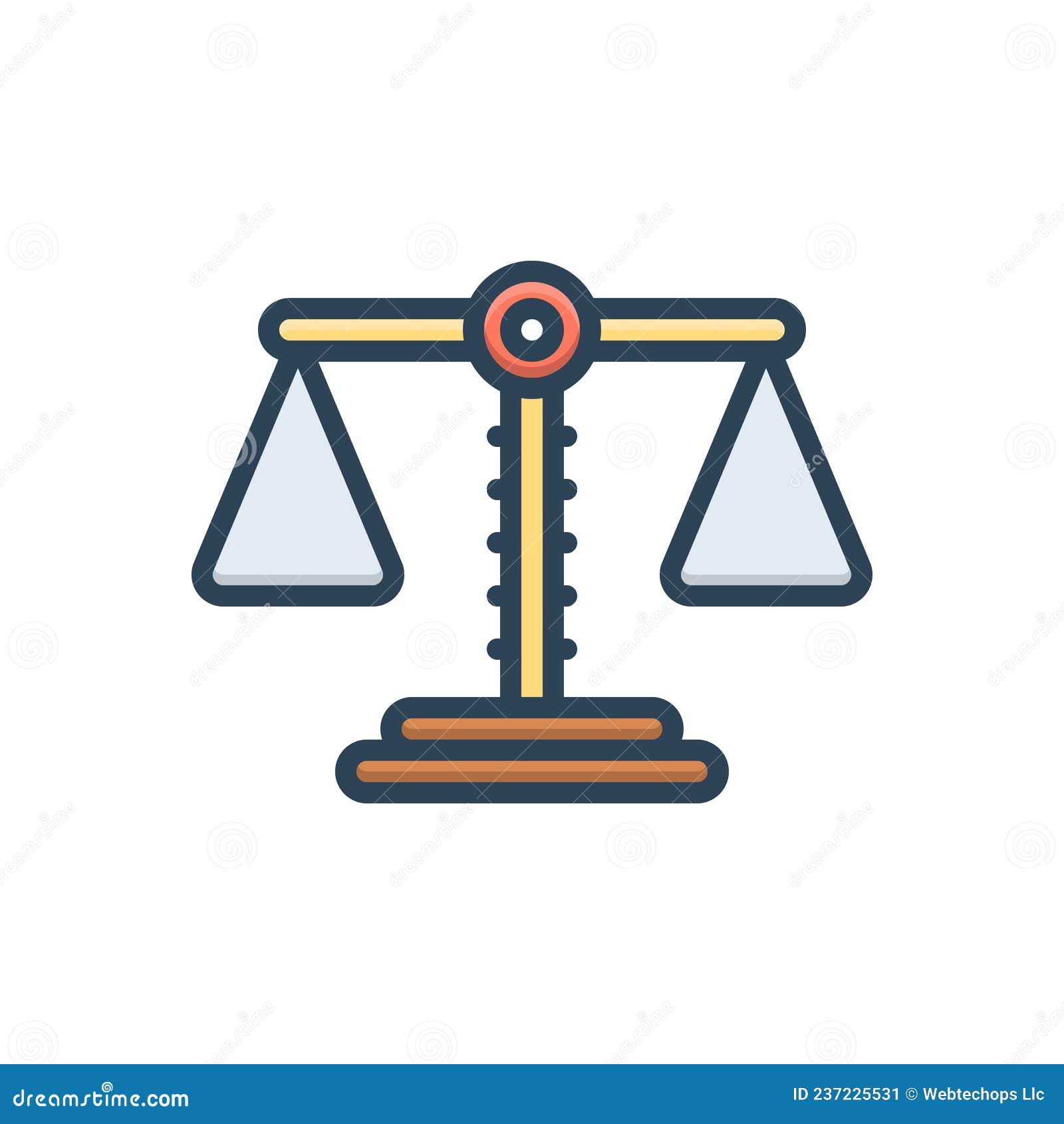 Color Illustration Icon for Balance, Comparison and Scale Stock ...