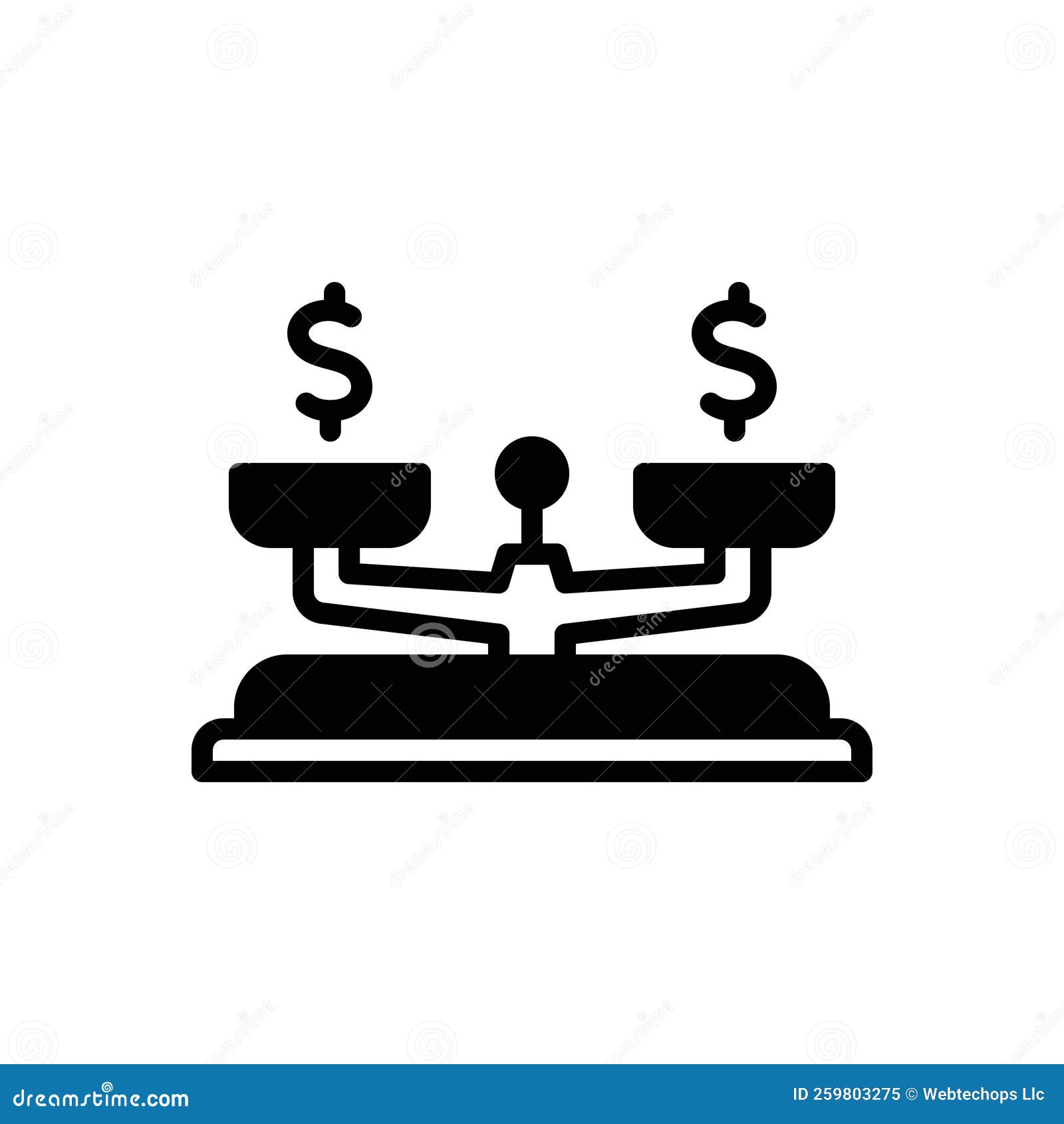 Black Solid Icon for Balance, Equilibrium and Poise Stock Vector ...