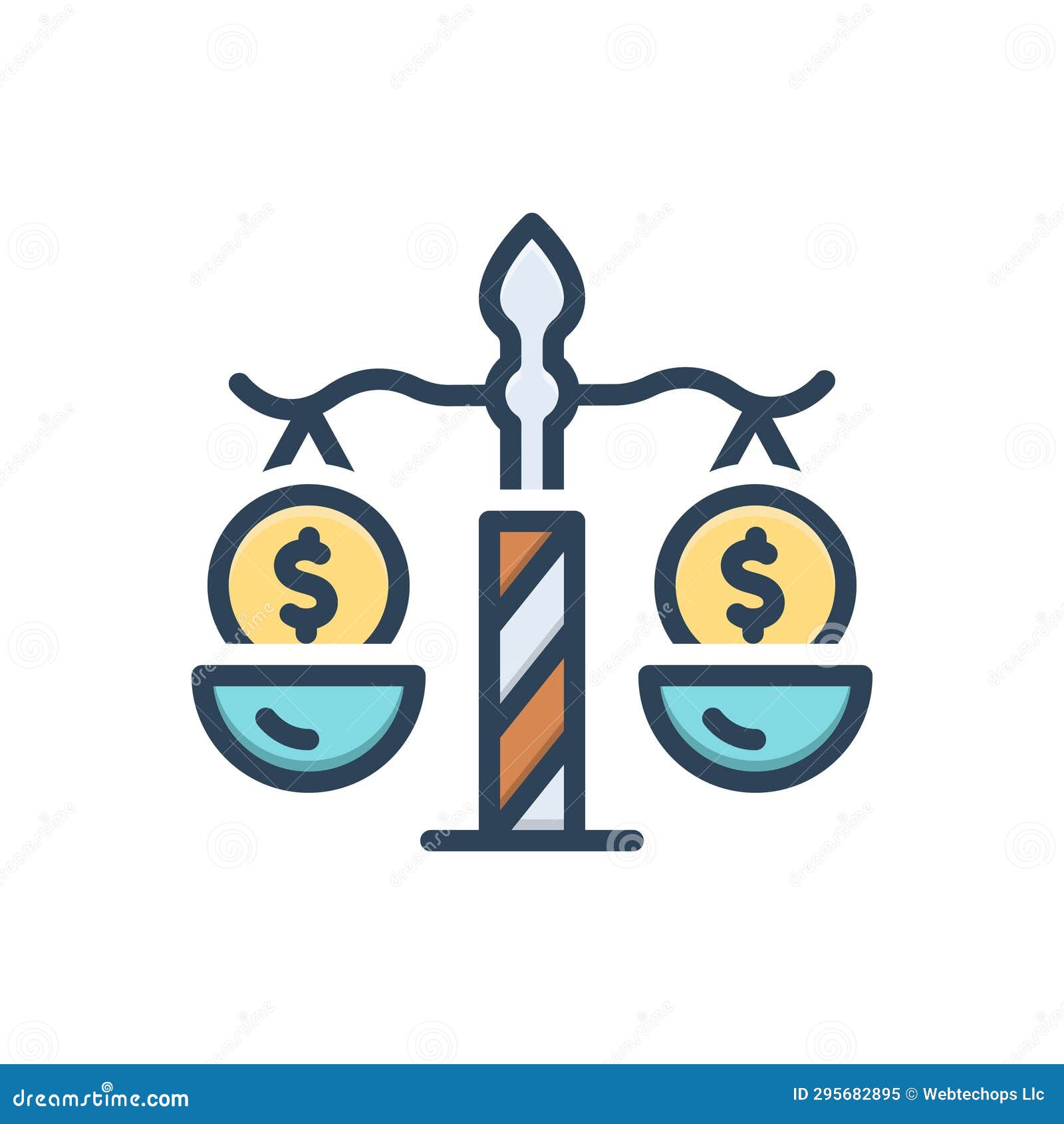 Equilibrium Scale Balance, Justice Libra. Flat Vector Icon Illustration. Simple Black Symbol On ...