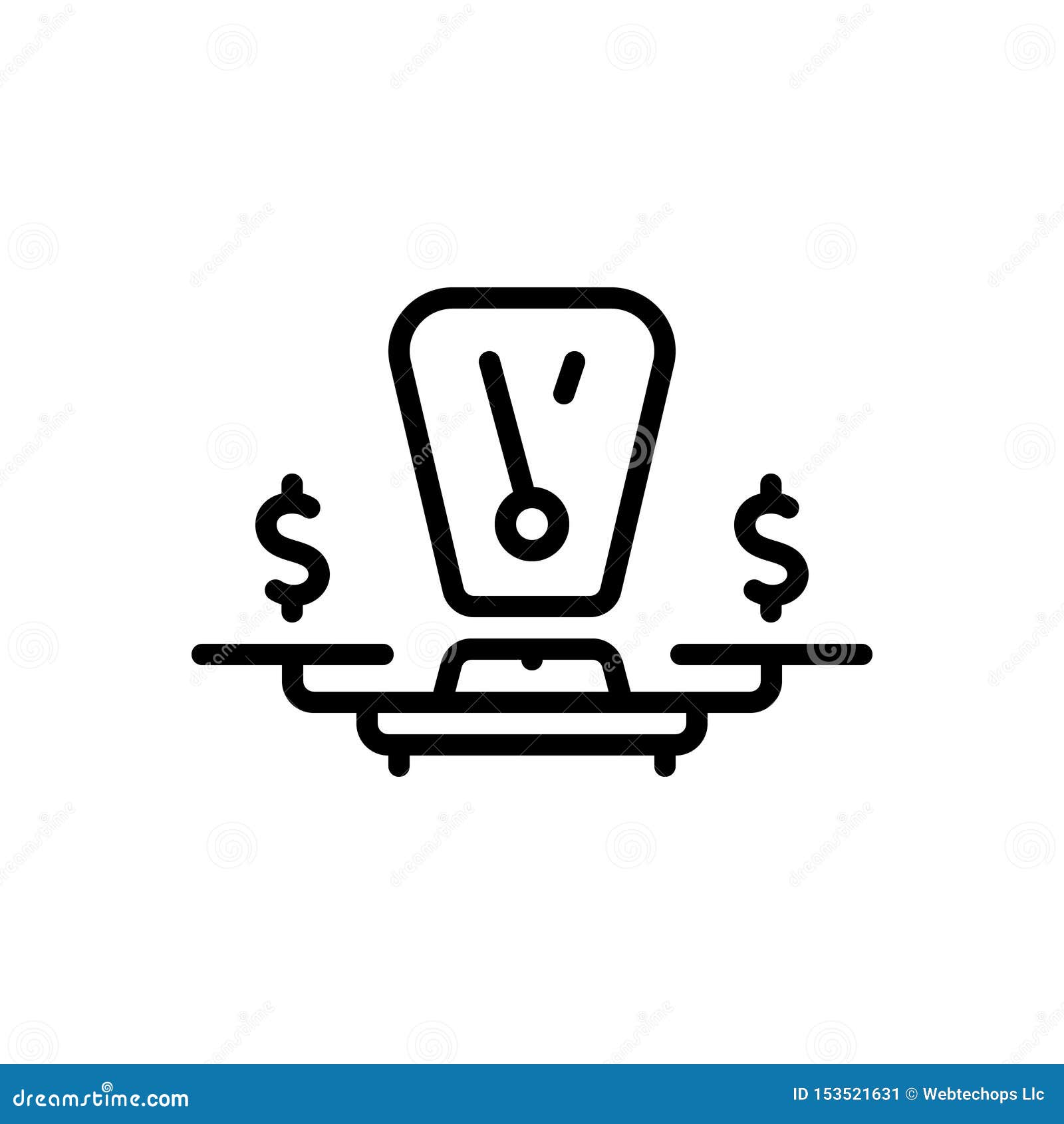 Black Line Icon for Balance, Harmony and Parity Stock Vector ...