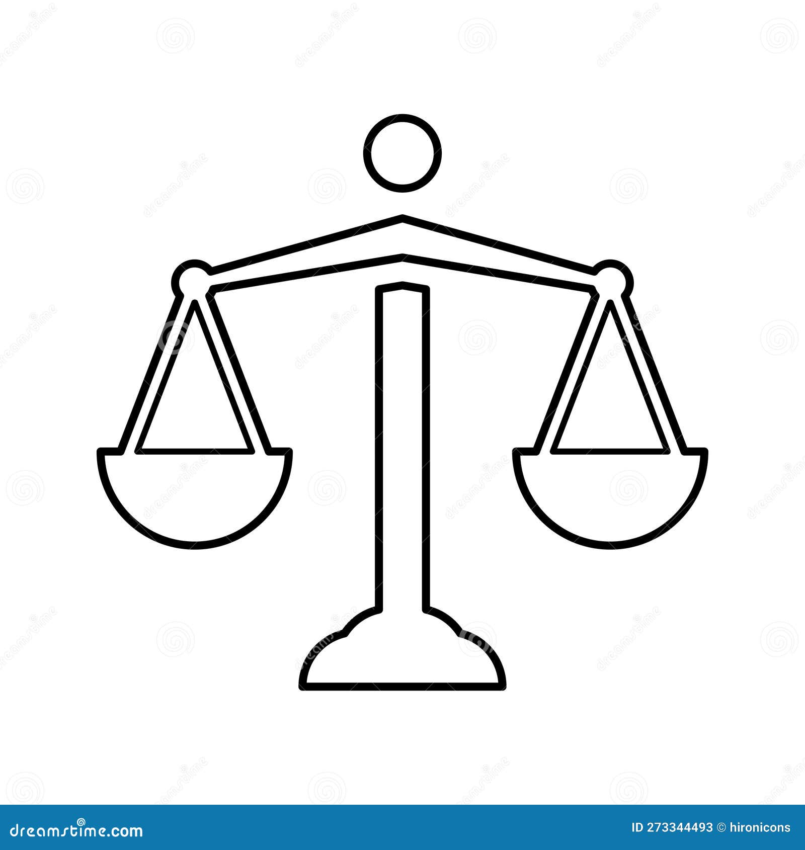 Balance Icon. Outline Design Stock Illustration - Illustration of apps ...