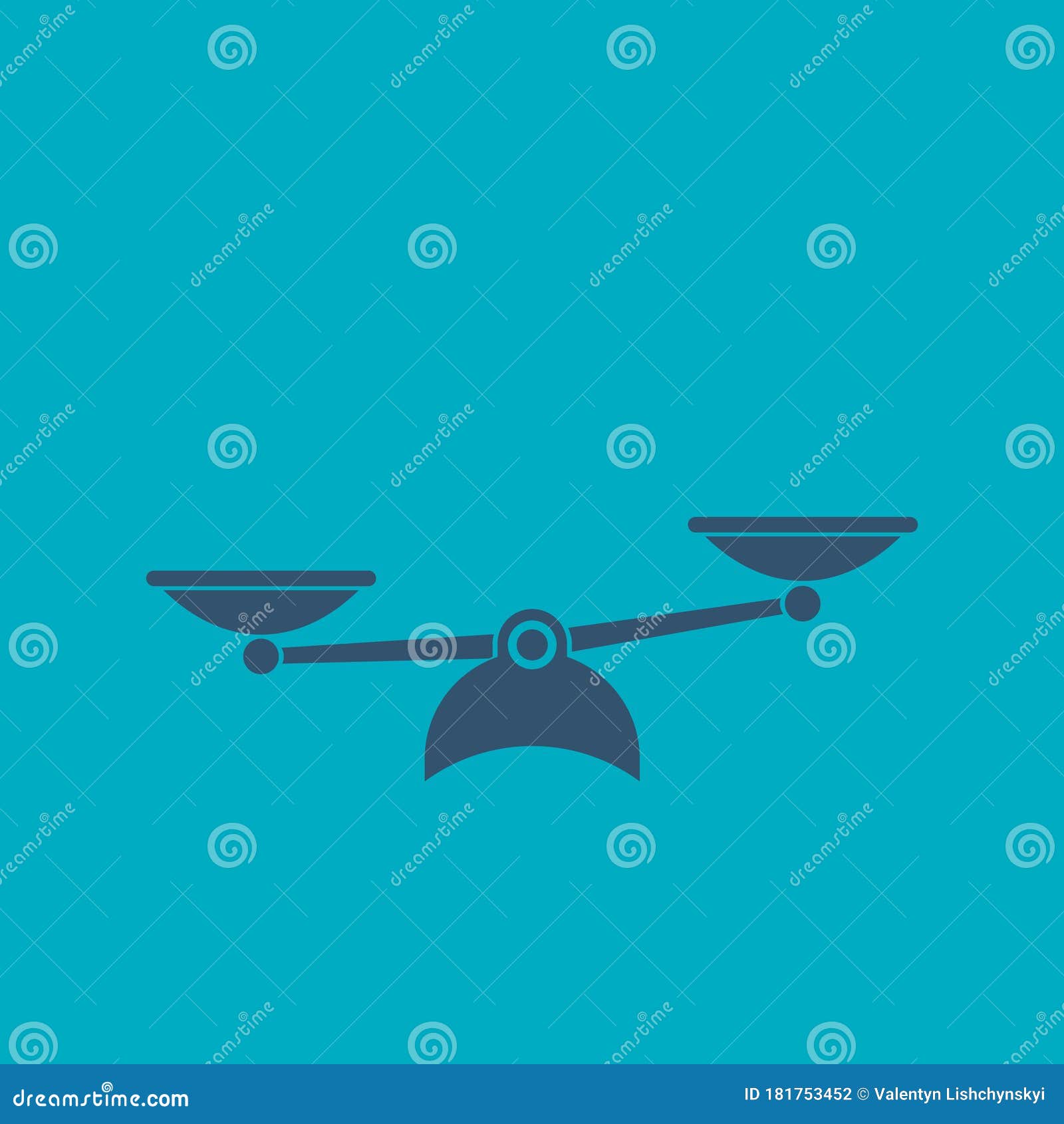 Balance Icon. Vector Flat Symbol Isolated on Blue Background Stock ...