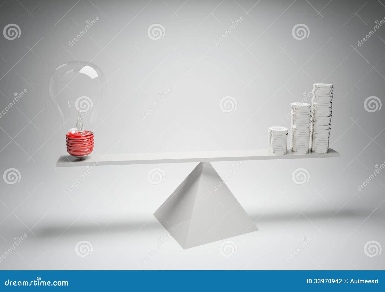 Balance of Ideas with Compensation Stock Illustration - Illustration of ...