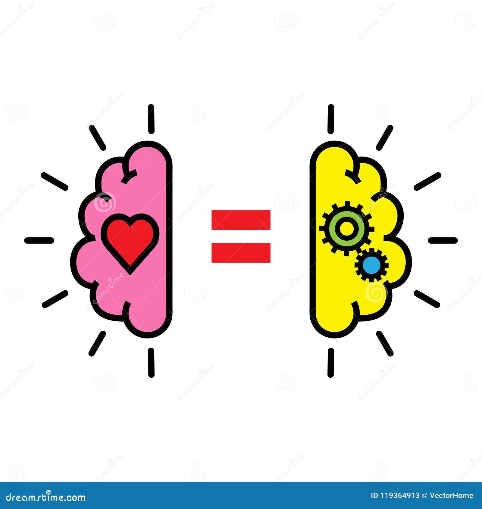 Balance between Logic and Emotion, Vector Illustration Stock Vector ... Balance between Logic and Emotion, Vector Illustration Stock Vector ...