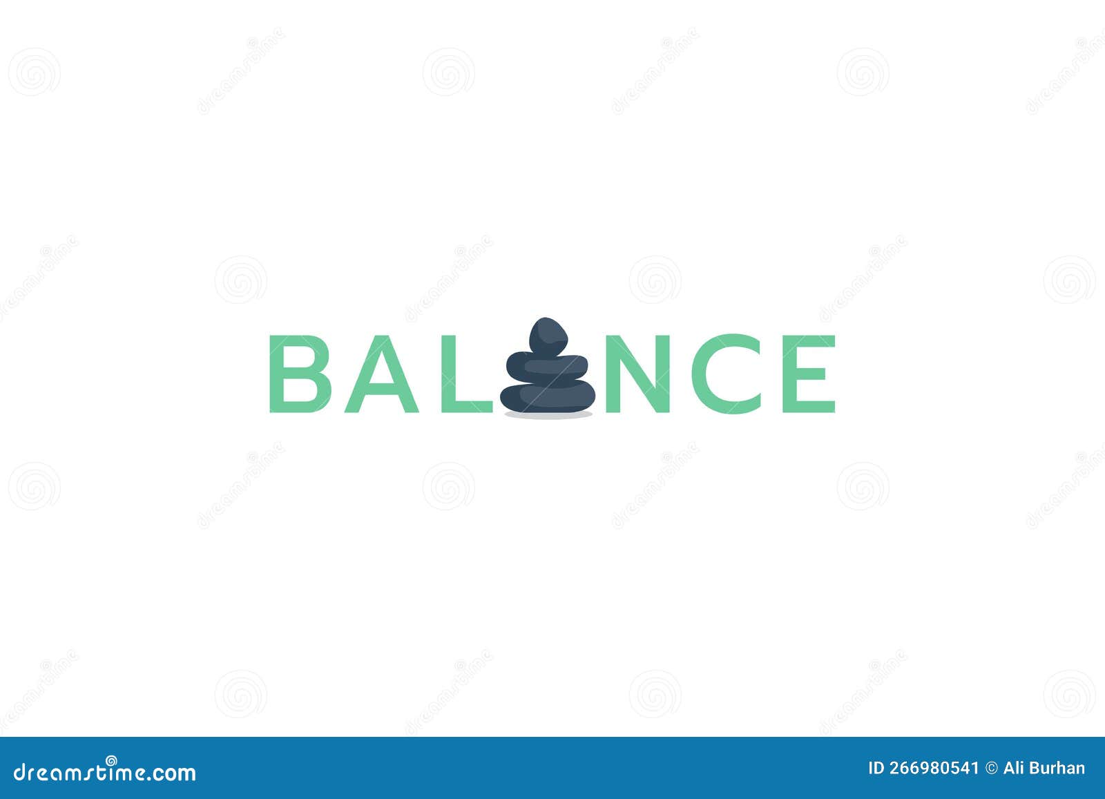 Balance Logo With Stacked Stones As Letter A Cartoon Vector ...