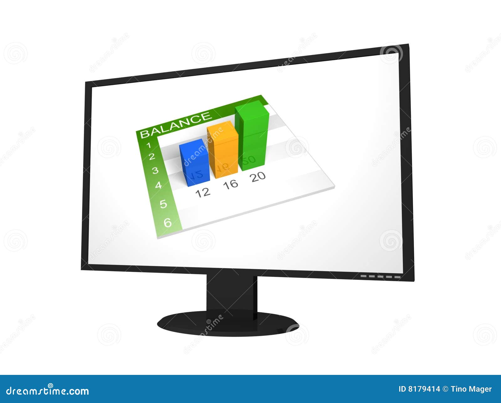 Balance monitor stock illustration. Illustration of computer - 8179414