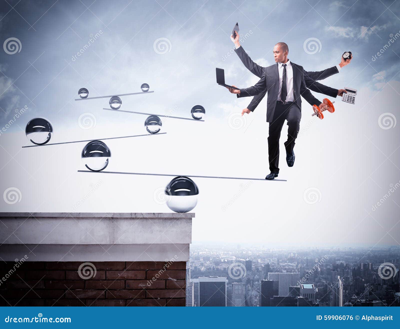 Balance of multitasking stock photo. Image of difficult - 59906076