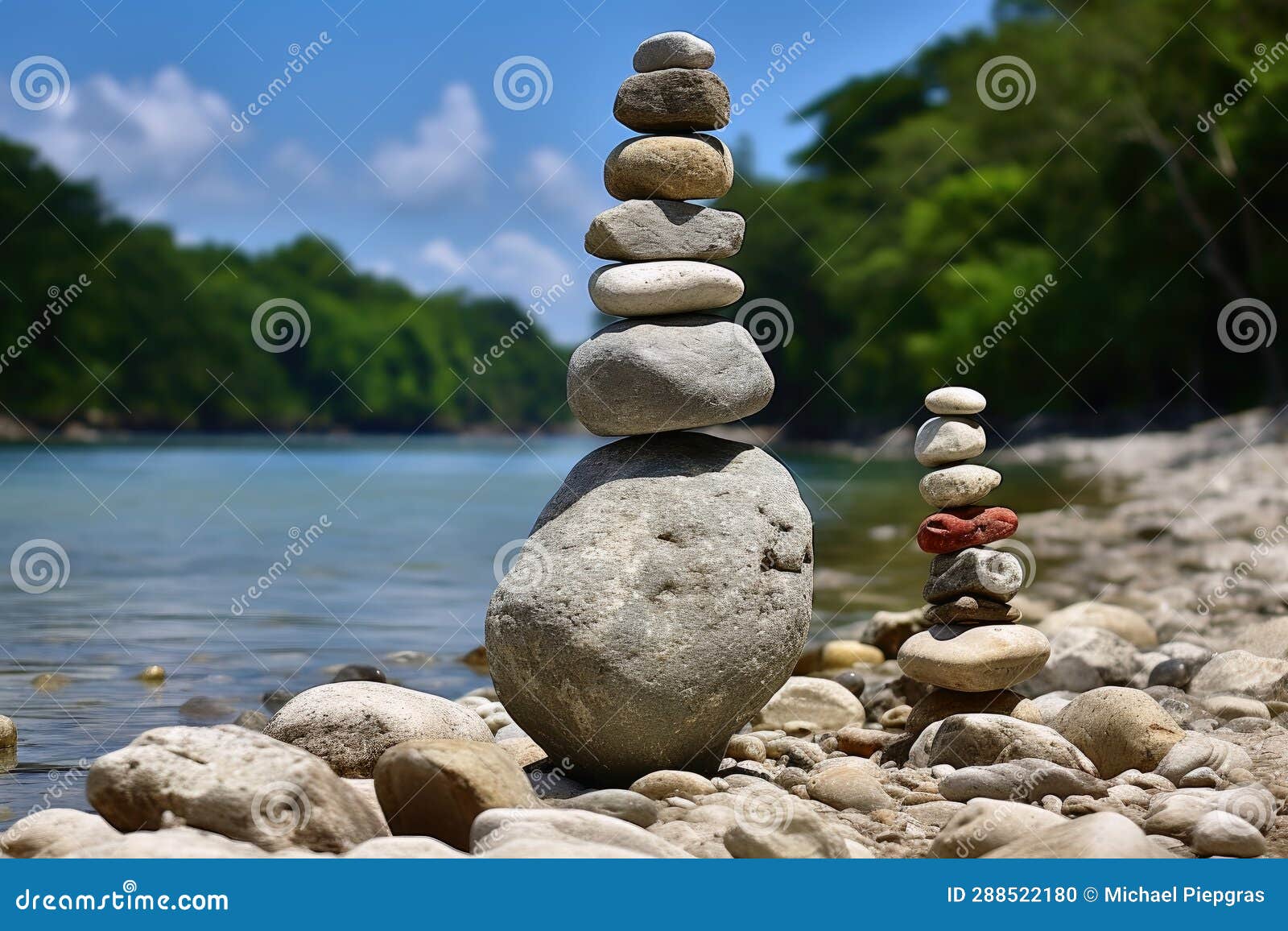 Balance of Nature Represented with Stones and Water Stock Photo - Image ...