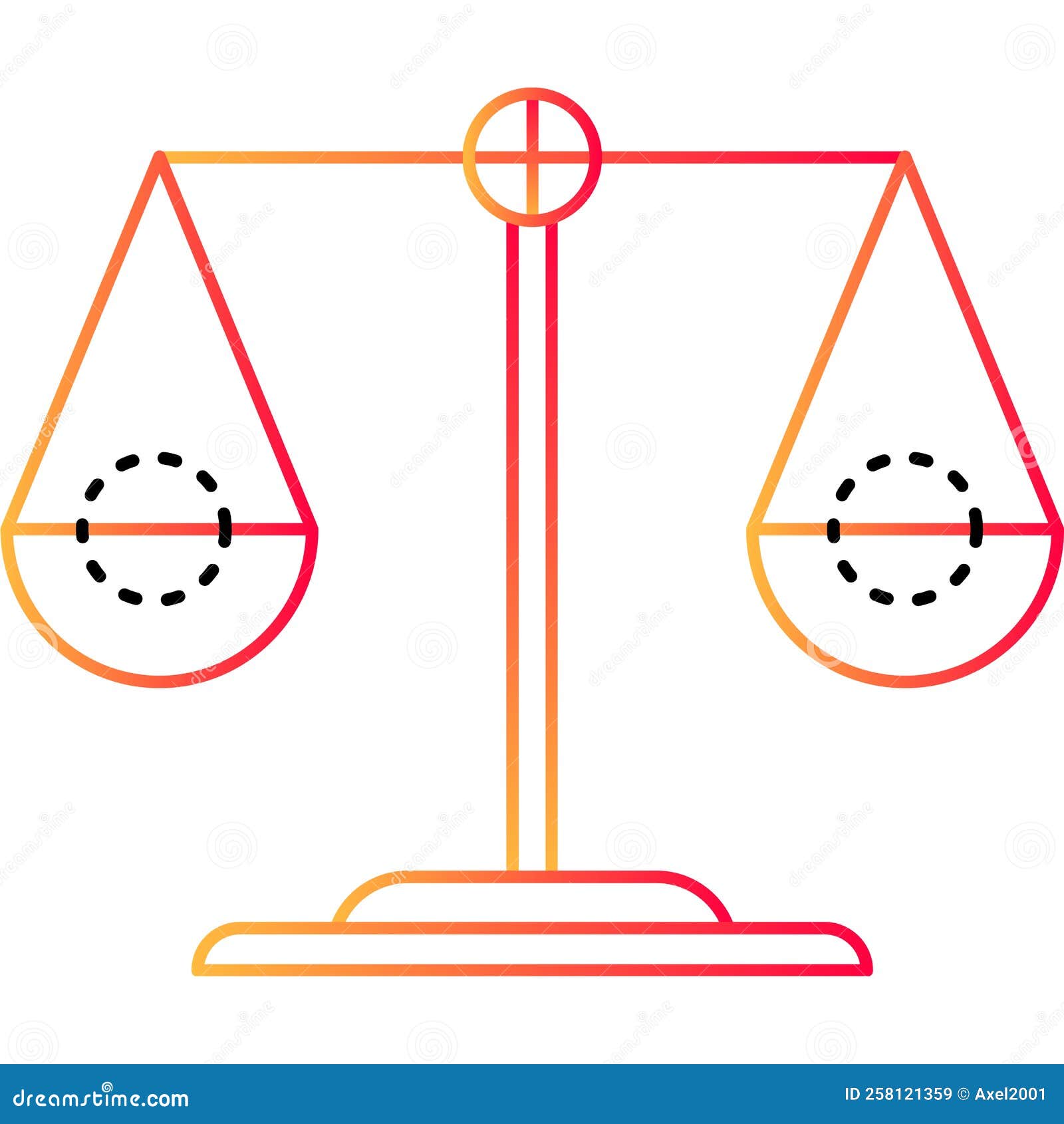 Balance Outline Icon Vector Libra Scale on White Stock Vector ...
