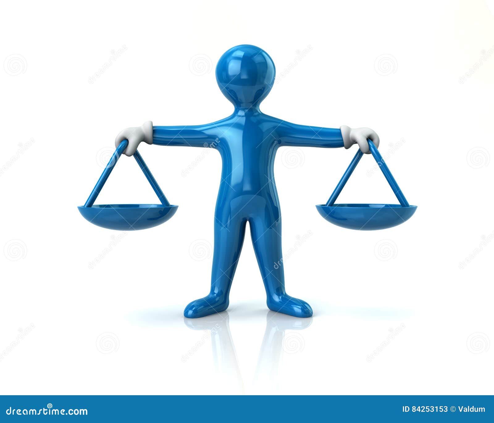 Balance scale blue man stock illustration. Illustration of gender ...