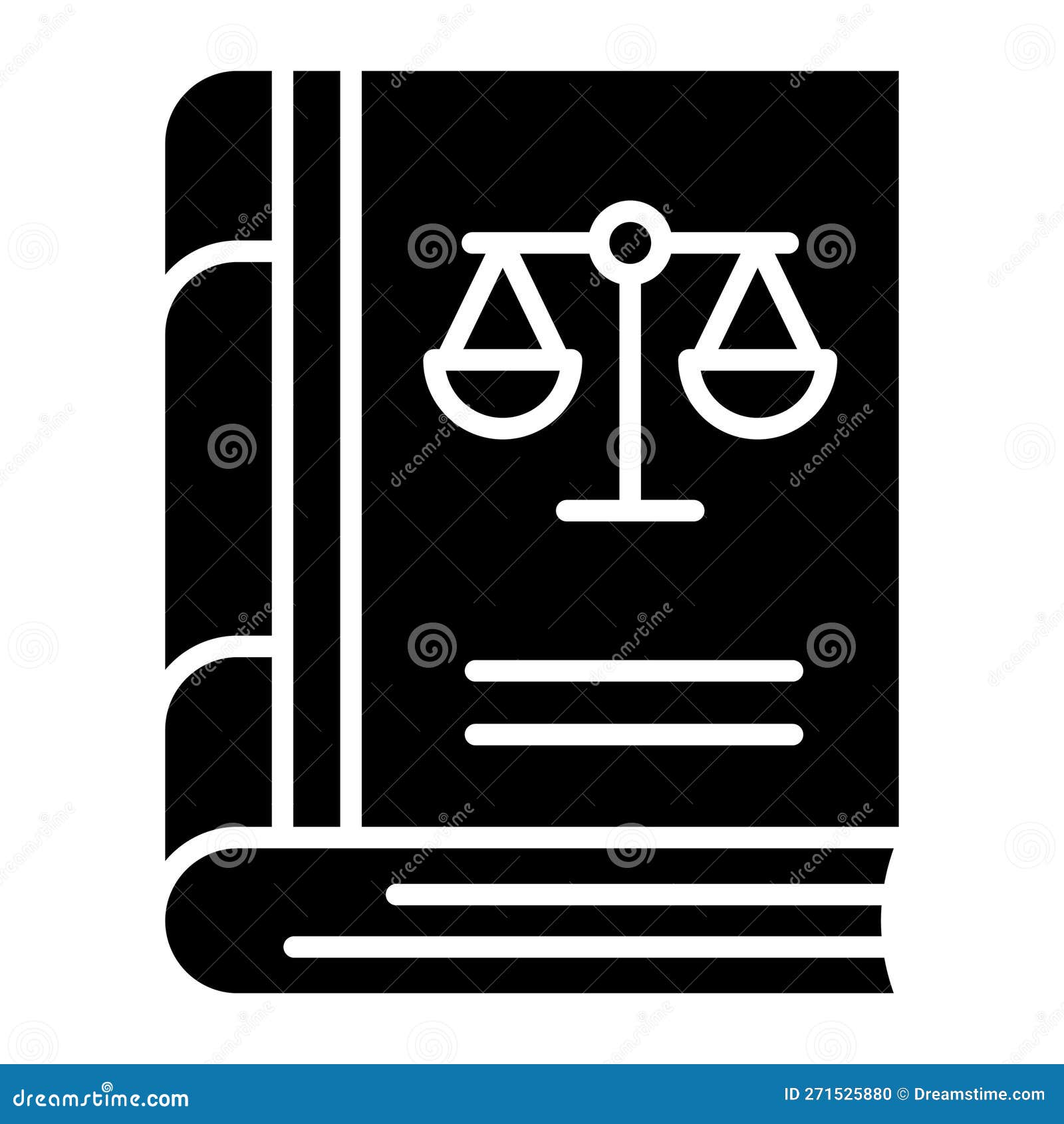 Balance Scale on Book Vector Design of Law Book in Trendy Style Stock ...