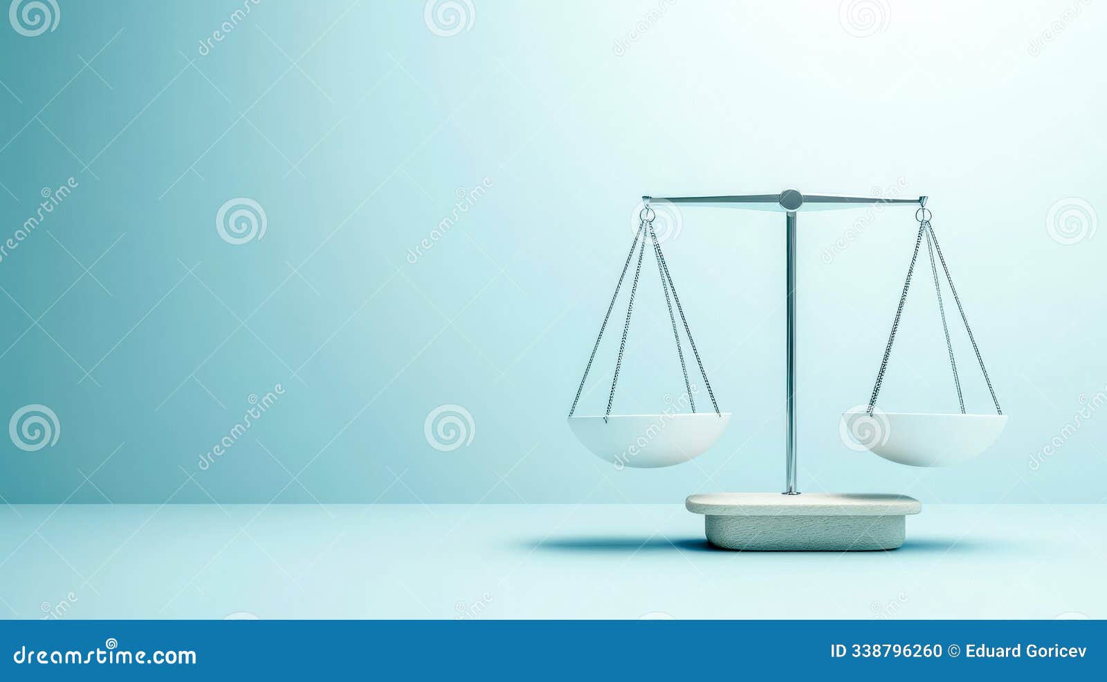 Balance Scale Comparing Weights on Blue Background Stock Illustration ...