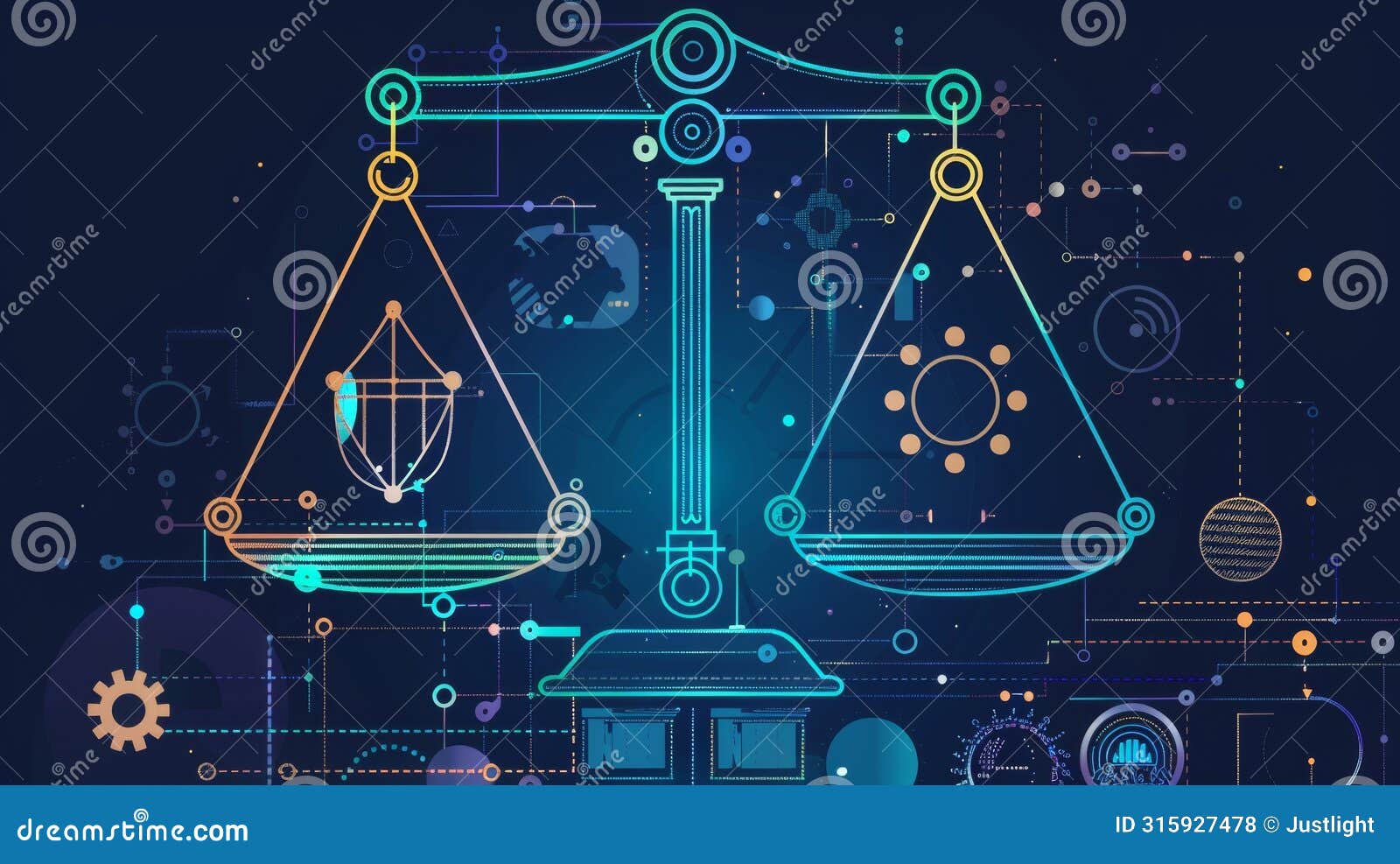A Balance Scale with Different Data Types on Each Side Symbolizing the ...