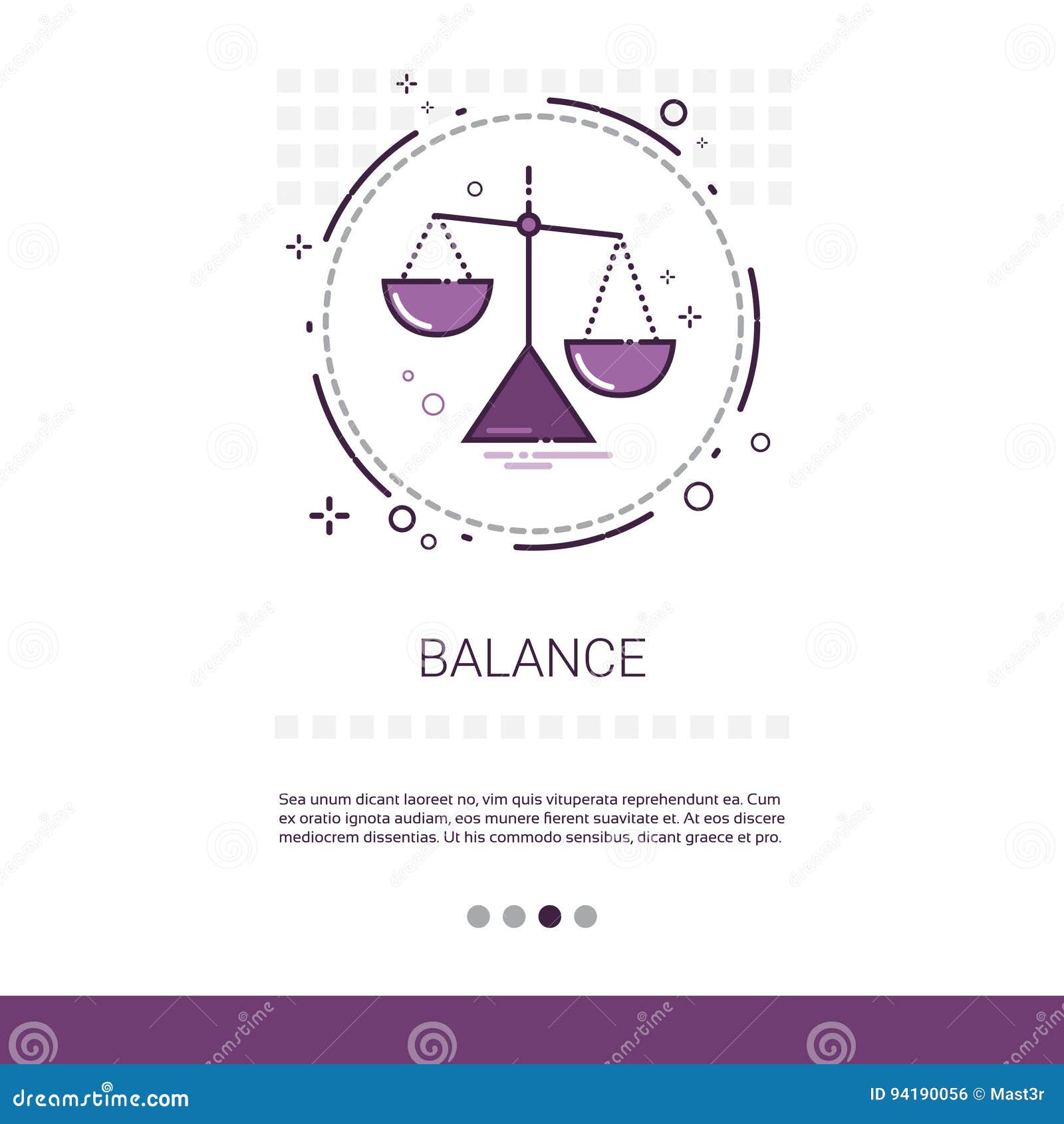 Balance Scale Economic Business Web Banner with Copy Space Stock Vector ...