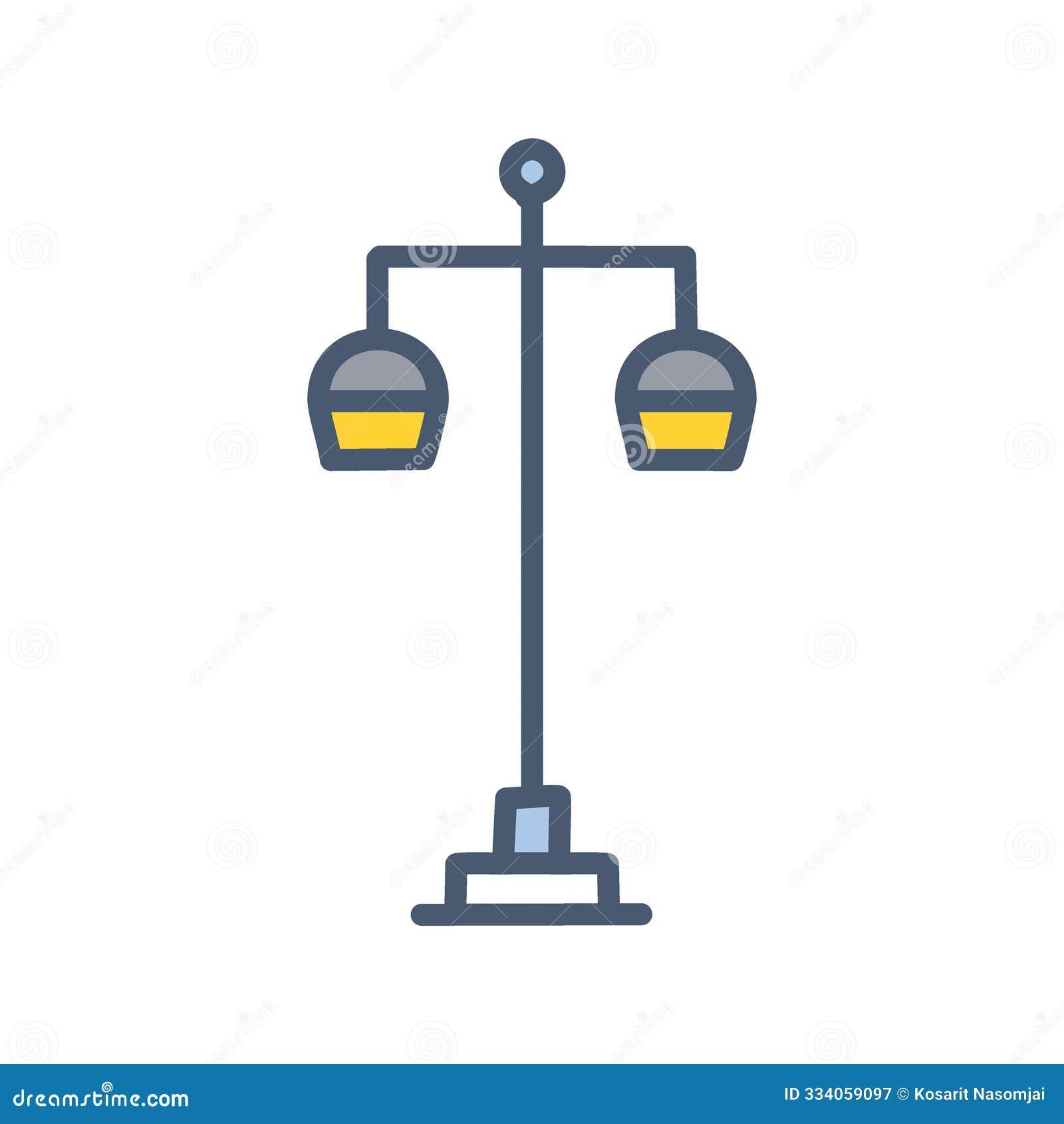 Balance Scale Icon. Simple Line Drawing Of A Balance Scale, Symbolizing ...