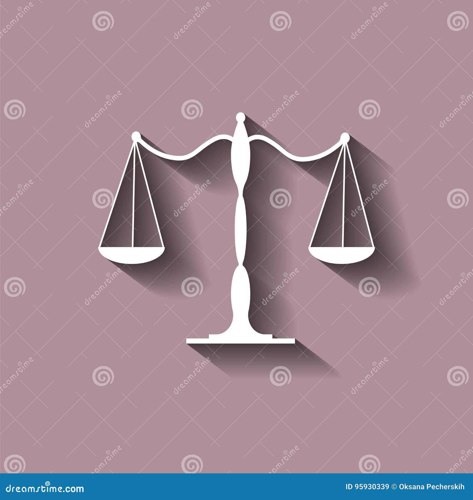 Balance Scale Icon. Vector Illustration with Shadow. Stock Vector ...