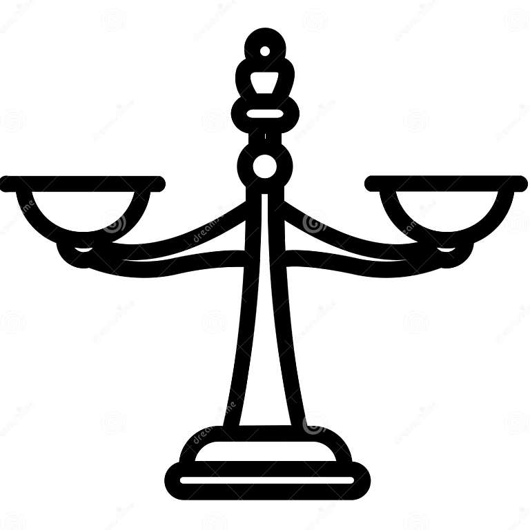 Balance Scale Outline Vector Icon that Can Easily Edit or Modify ...