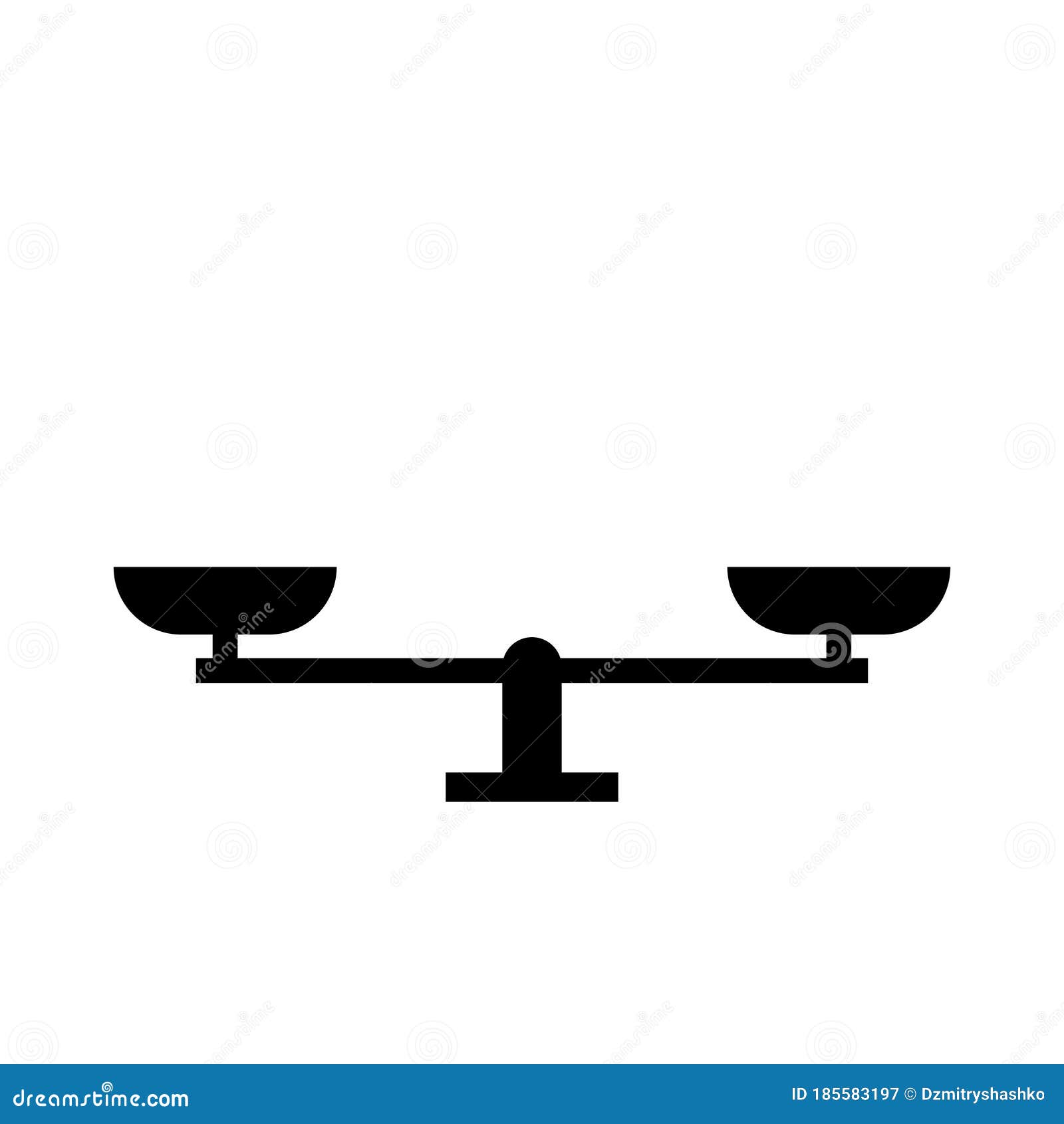 Balance Scale Silhouette Icon Stock Vector - Illustration of equal ...