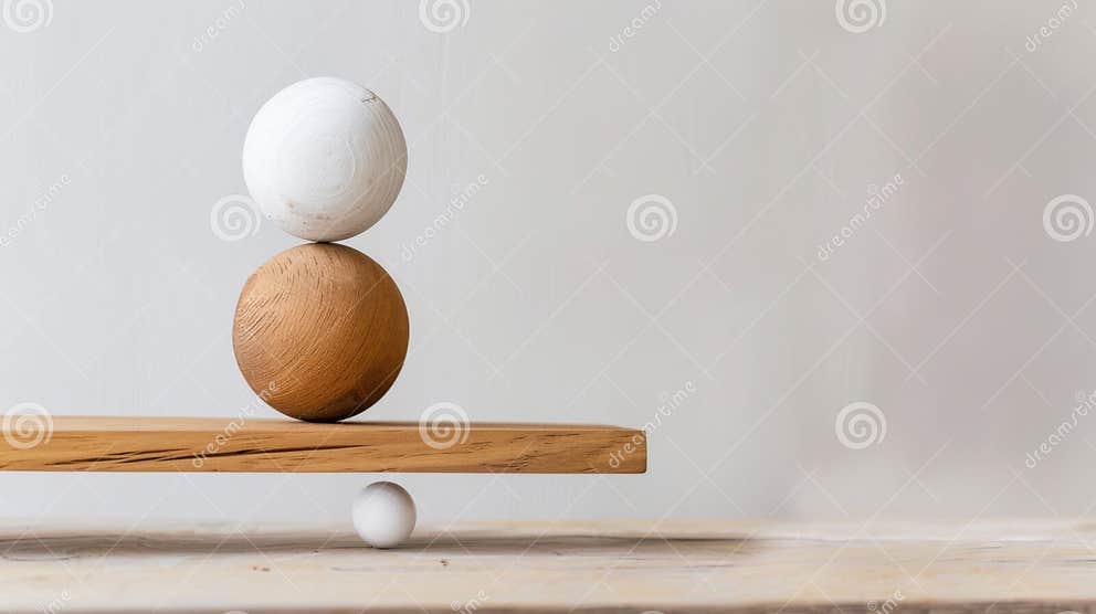 Balance Scale with Two Balls Stock Image - Image of symbol ...