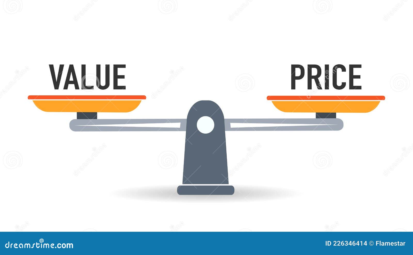 Balance Scale Weight for Price and Value. Vector Illustration. Stock ...