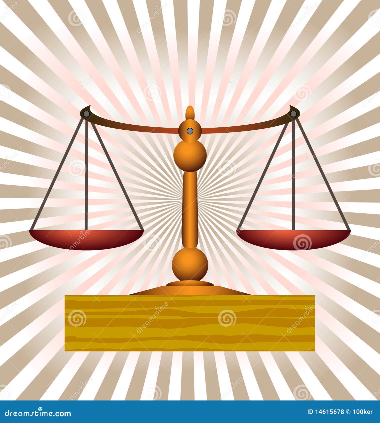 Balance scales stock vector. Illustration of mass, bronze - 14615678