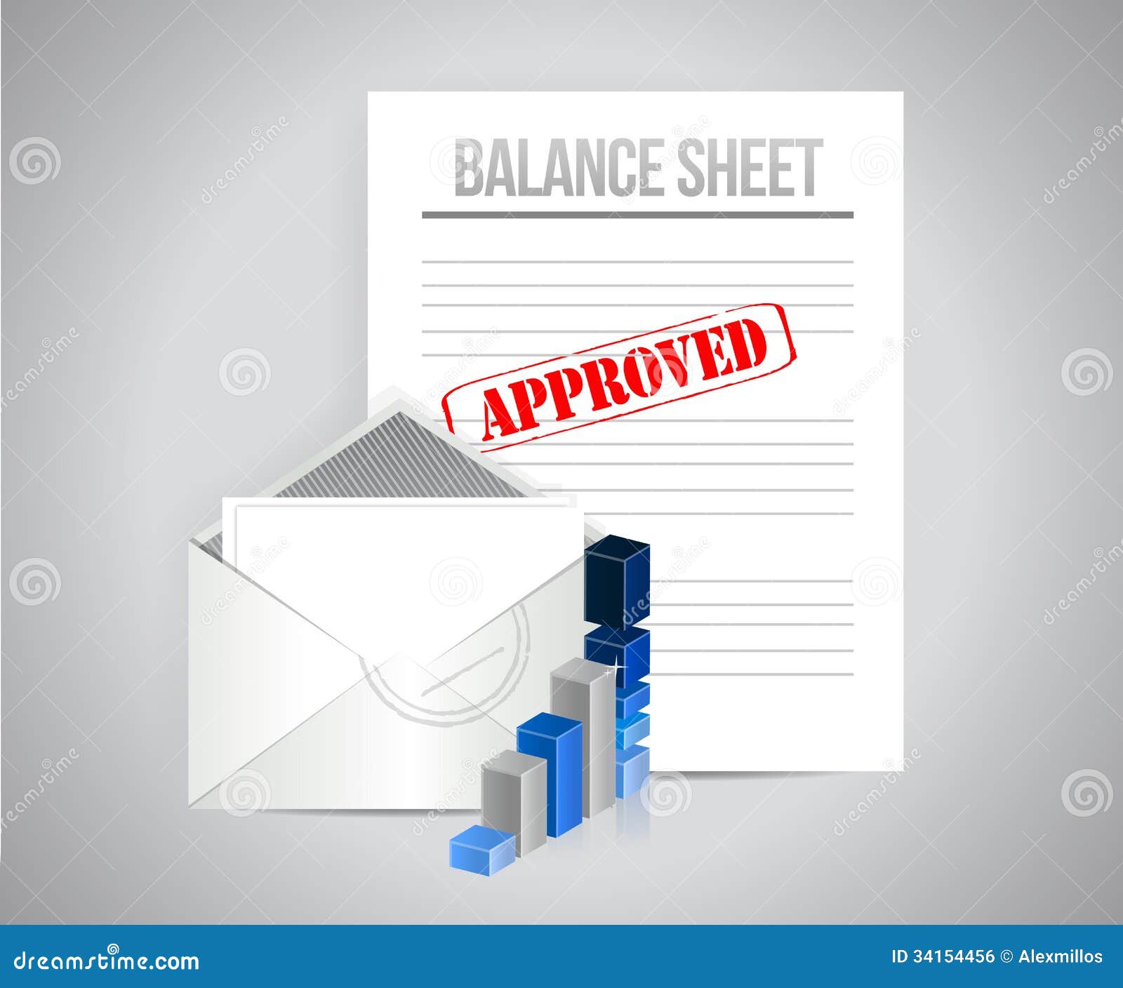 Balance Sheet Approved Concept Illustration Stock Illustration ...