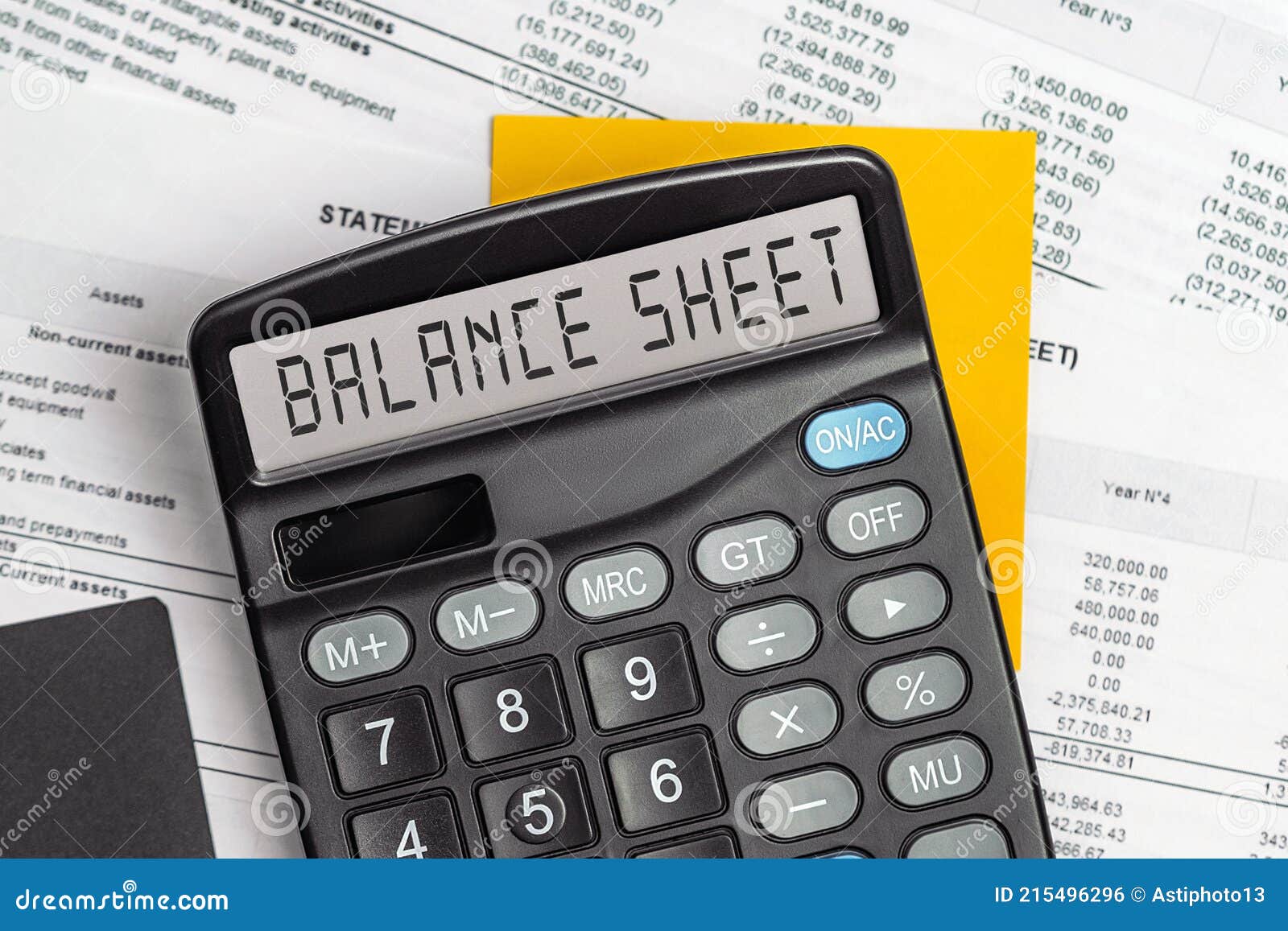 On Display of Calculator is Written BALANCE SHEET Stock Photo - Image ...
