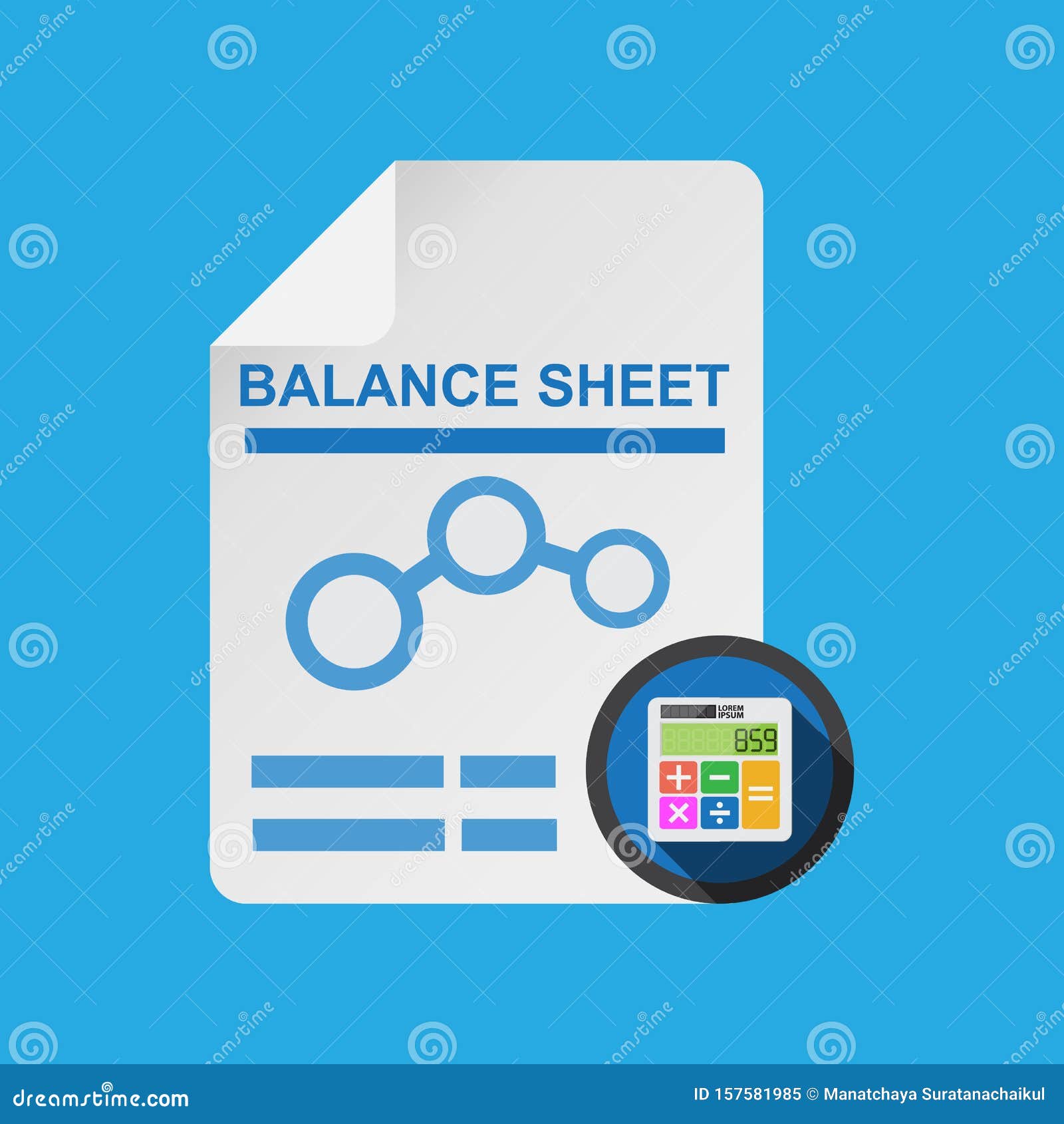 Balance Sheet Document Icon Stock Illustration - Illustration of ...
