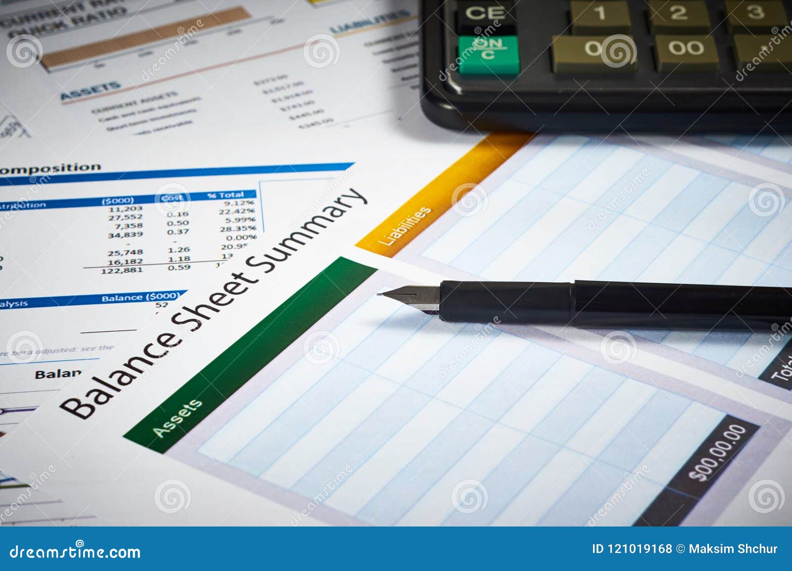 Balance sheet summary stock photo. Image of income, budget - 121019168
