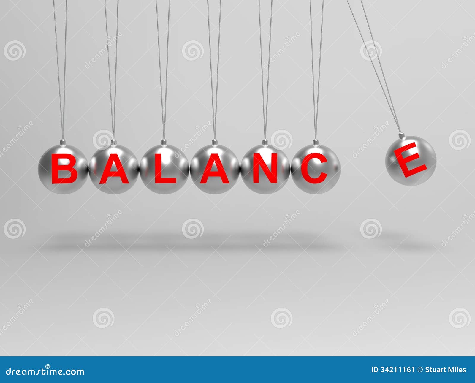 Balance Spheres Shows Balanced Life Stock Illustration - Illustration ...