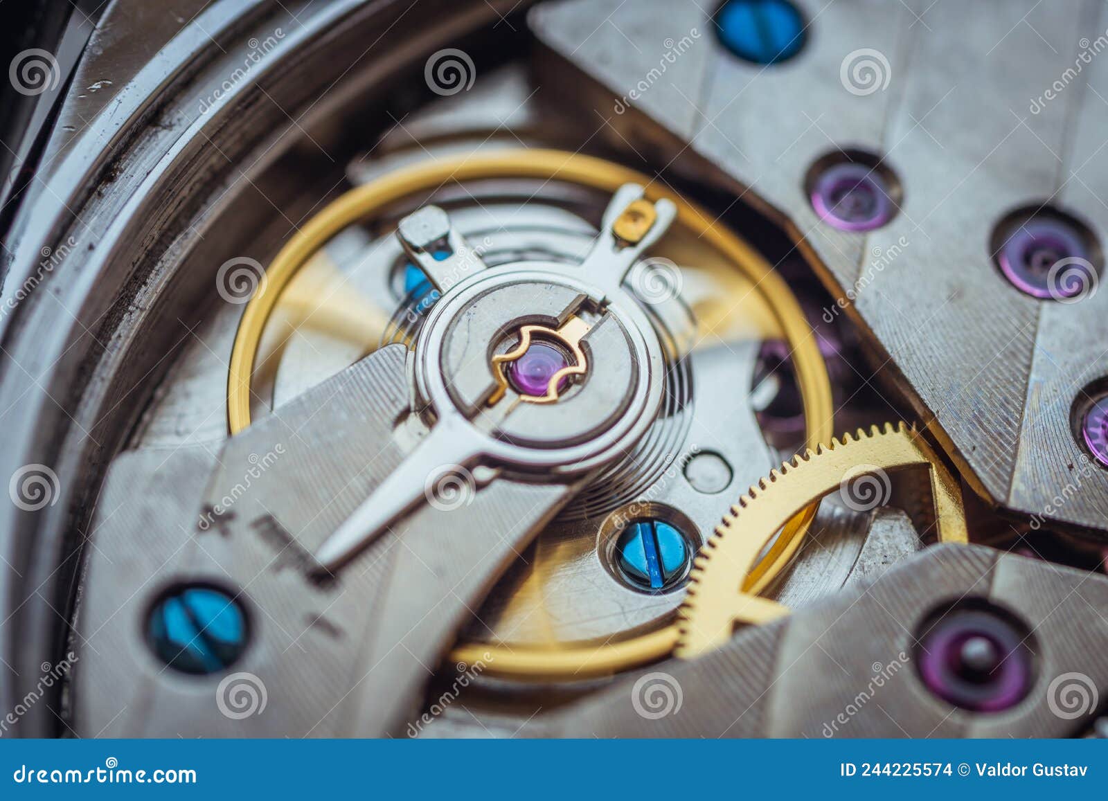 Balance and Spiring on Movement of Mechanical Watch Stock Photo - Image ...