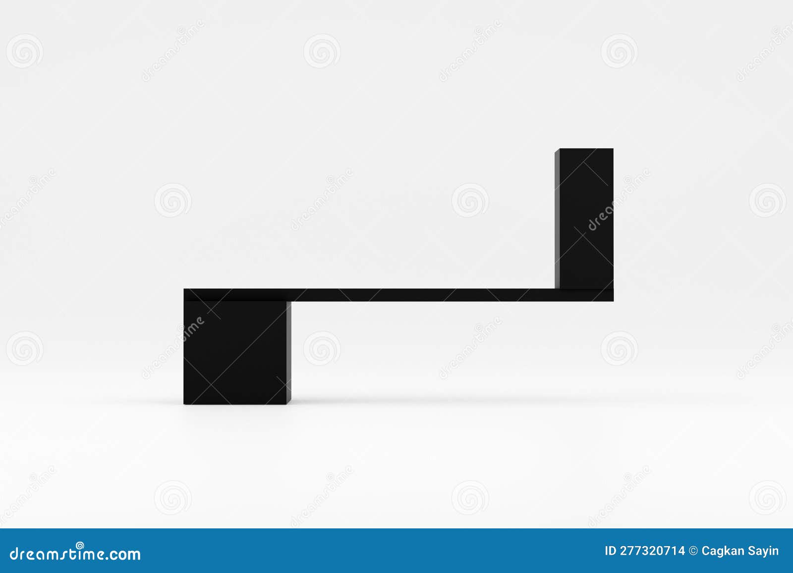 Balance, Stability, Equilibrium and Harmony Concepts. Black Cube Blocks ...