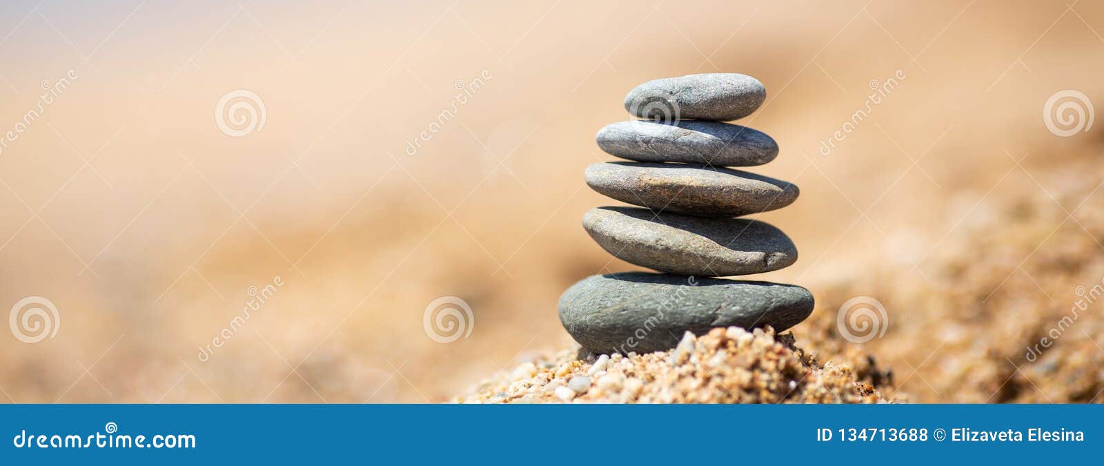 Balance of Stones on the Beach, Sunny Day Stock Photo - Image of beauty ...