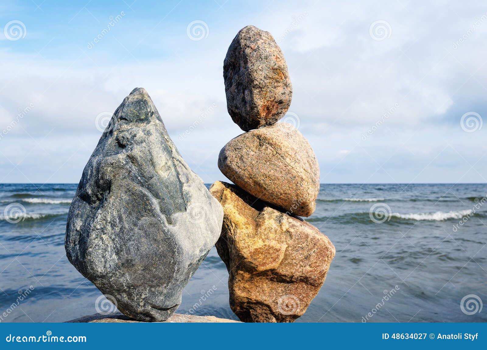 Balance of stones stock image. Image of pebble, balancing - 48634027