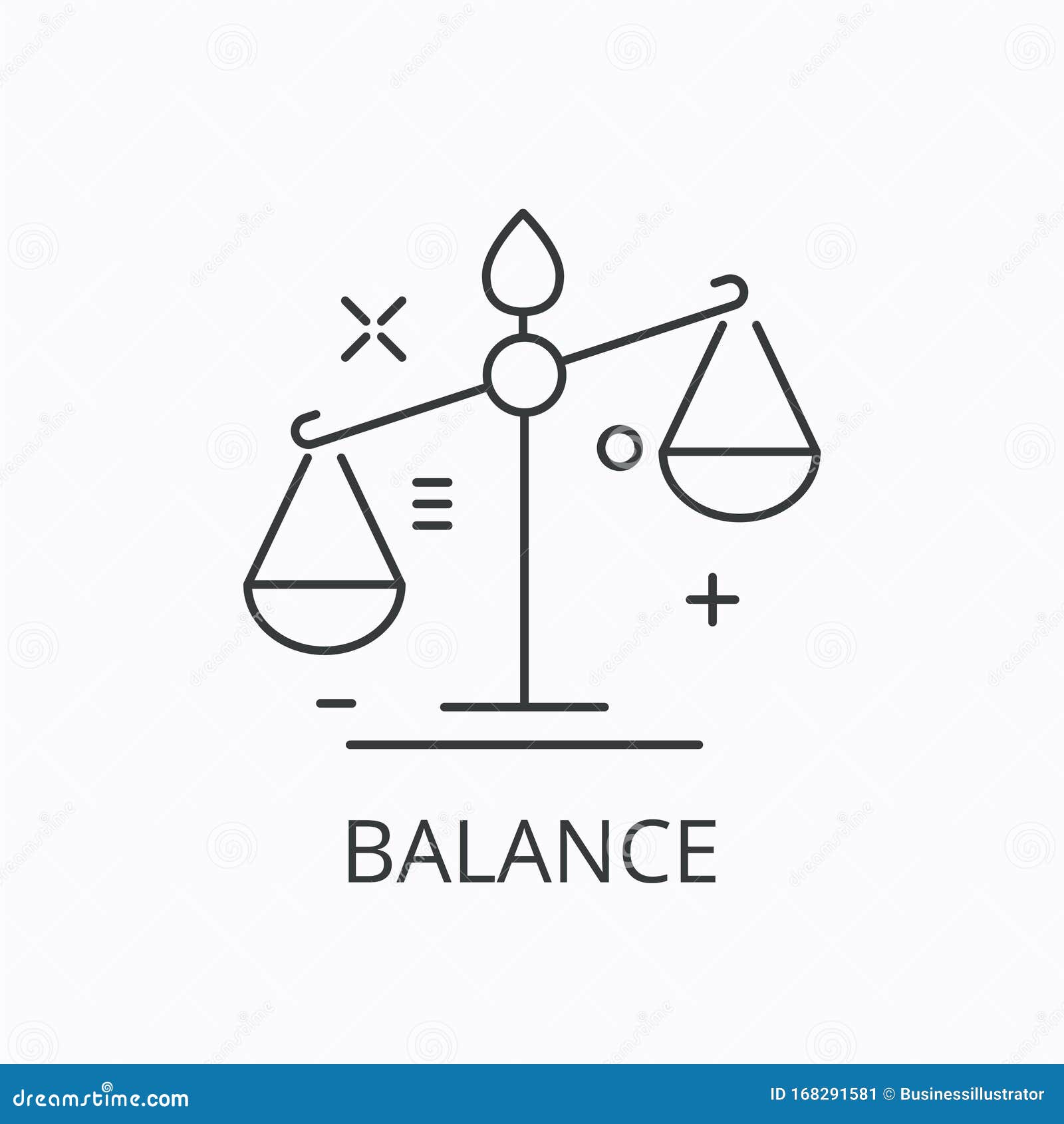 Balance Thin Line Icon. Outline Vector Illustration Stock Illustration ...