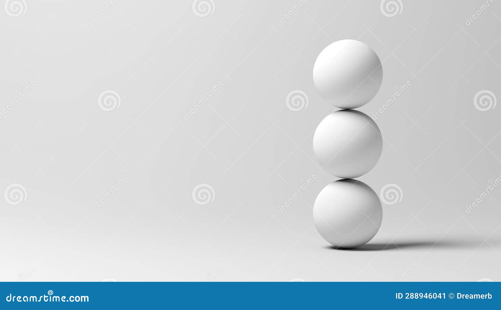 Balance. Three White Spheres Stock Illustration - Illustration of ball ...