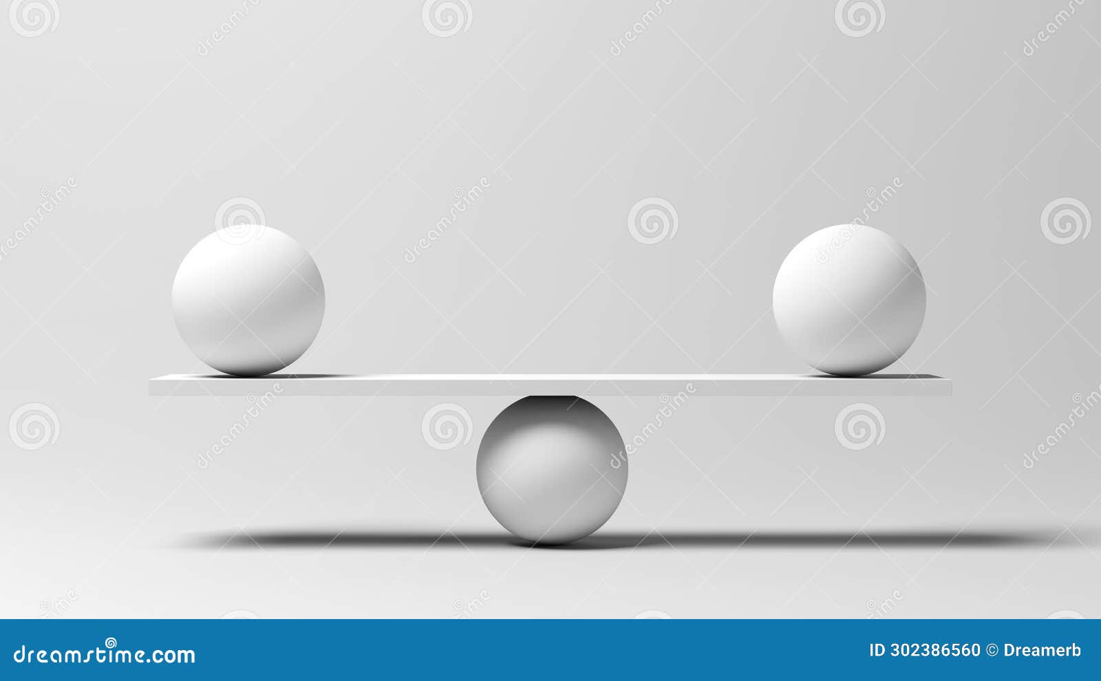 Balance. Three White Spheres Stock Illustration - Illustration of ...