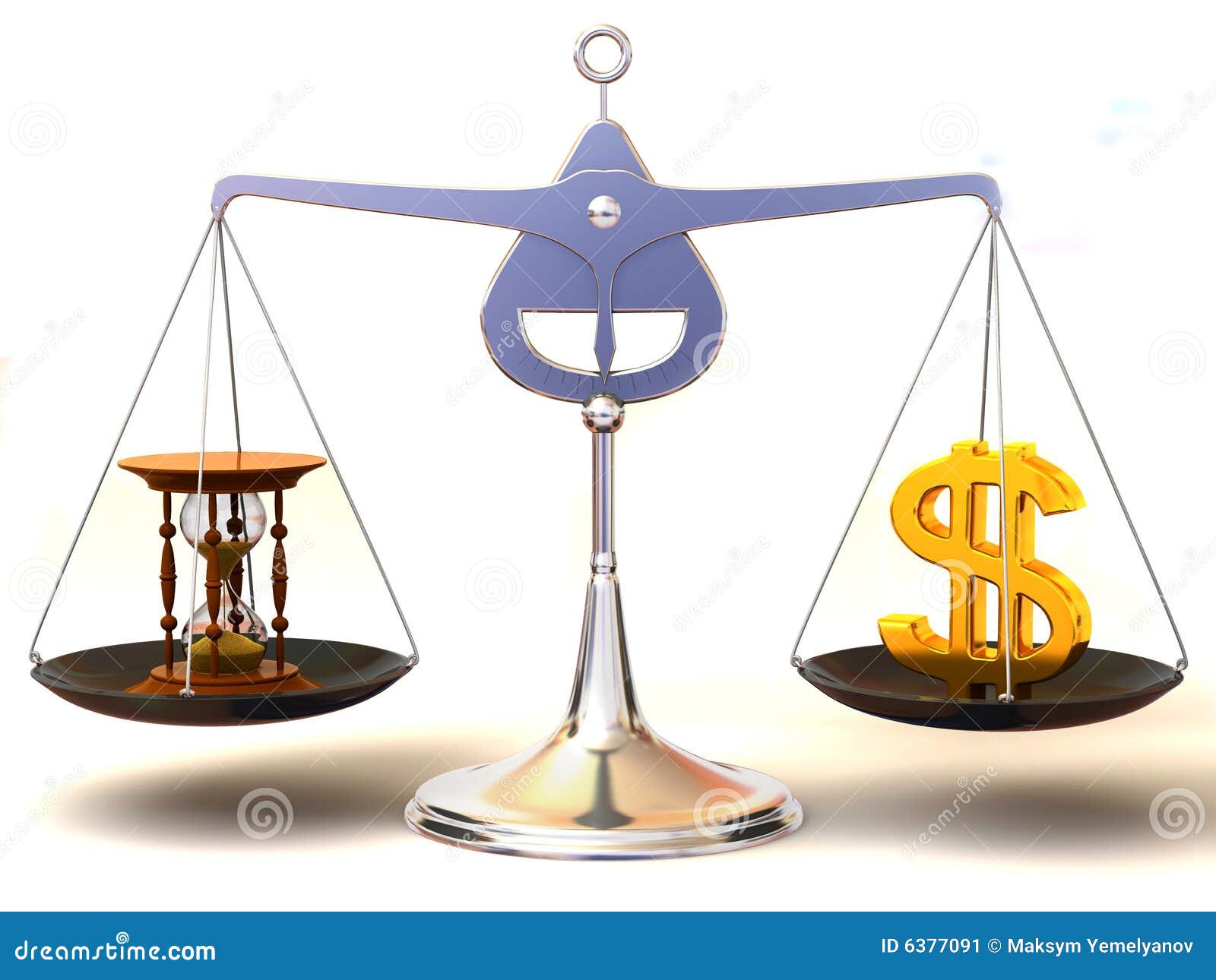 Balance of time and money stock illustration. Illustration of finances ...