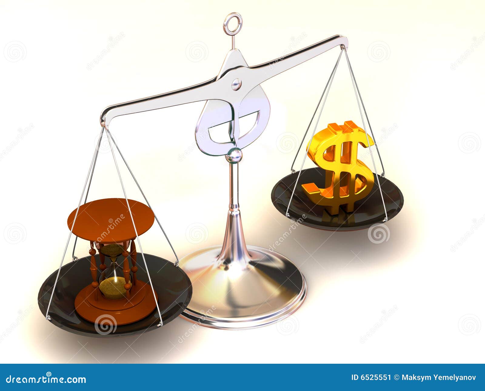 Balance of time and money stock illustration. Illustration of justice ...