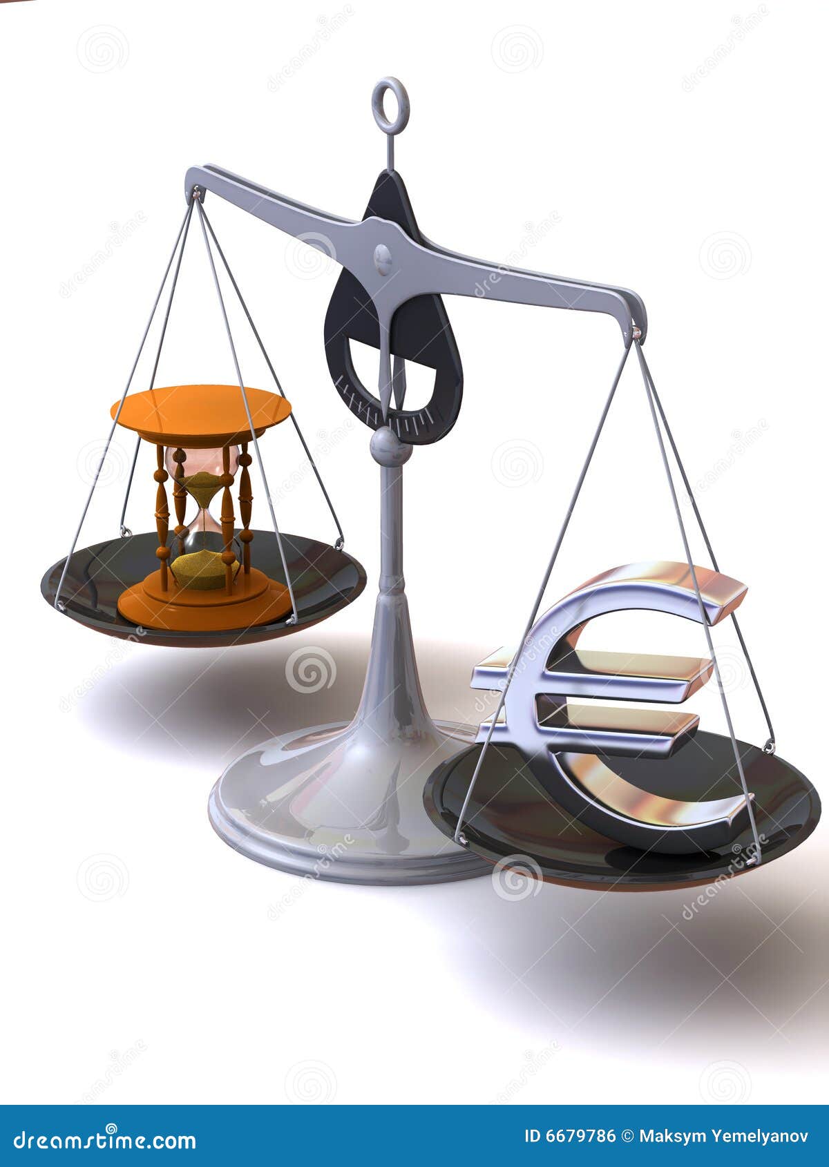 Balance of time and money stock illustration. Illustration of paper ...