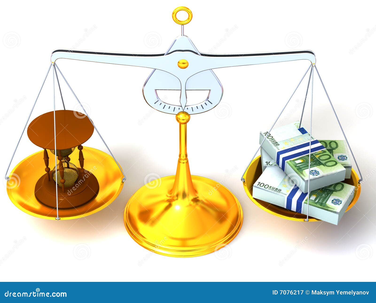Balance of time and money stock illustration. Illustration of ideas ...