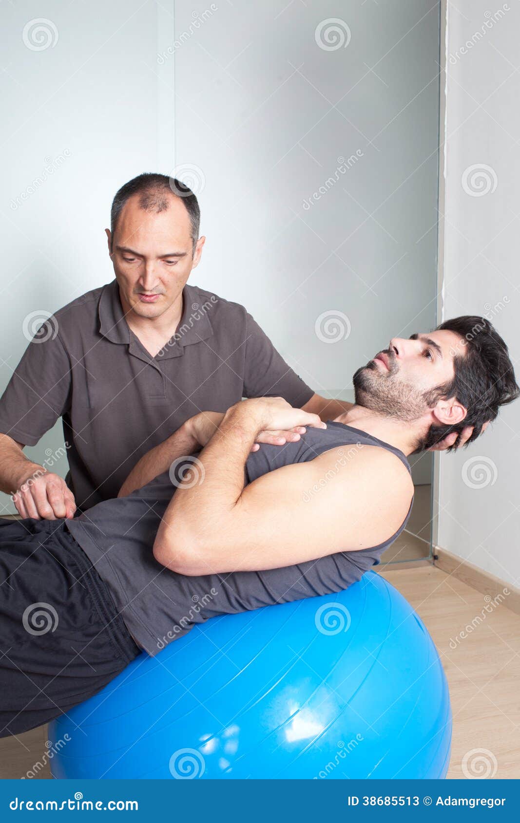 Balance Training with Coach Stock Image - Image of sporty ...