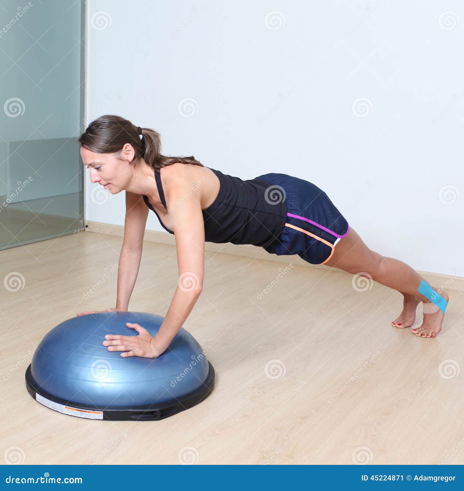 Balance Training on Platform Stock Image - Image of enhance, dome: 45224871