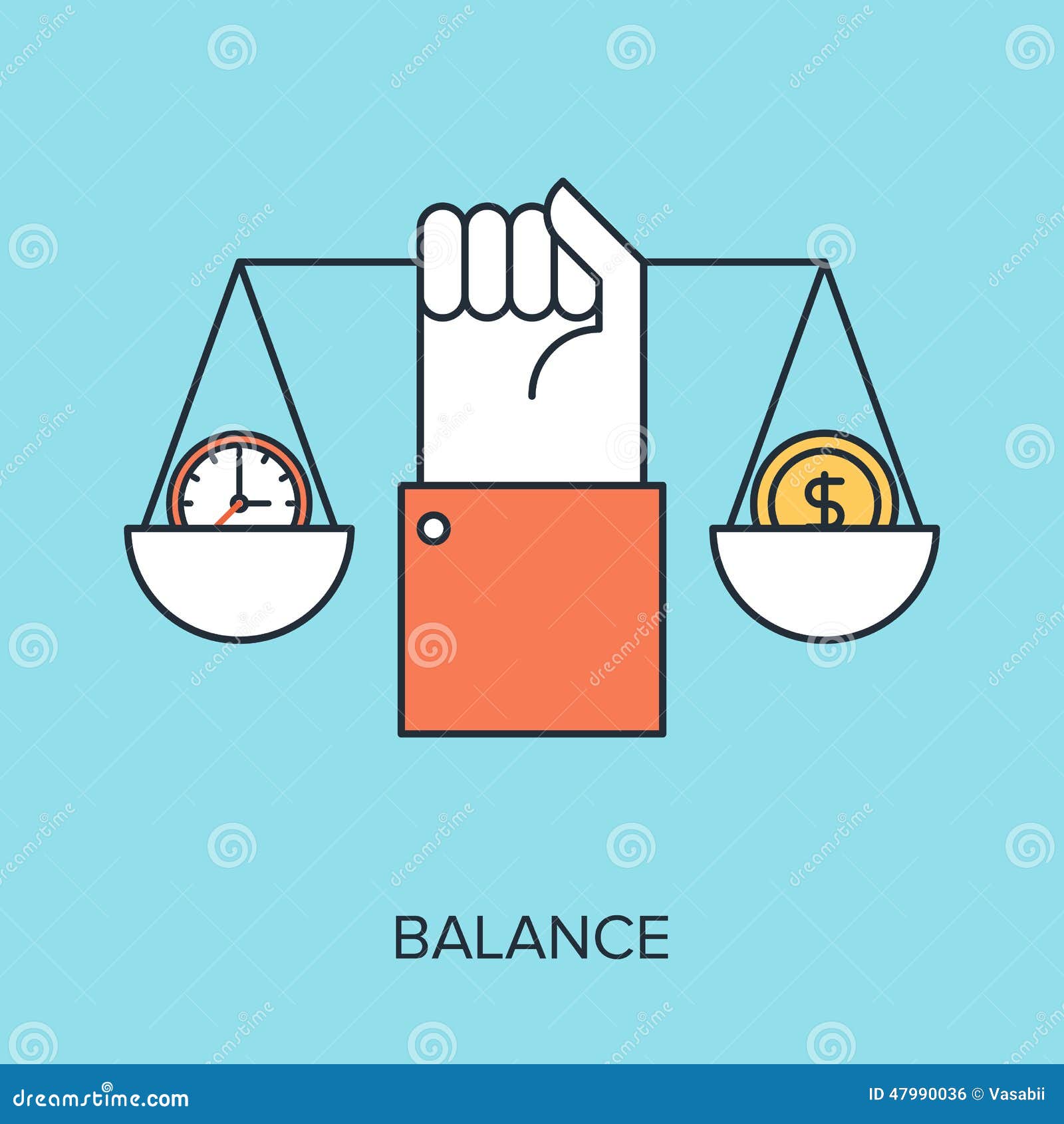 Balance stock vector. Illustration of market, analytics - 47990036