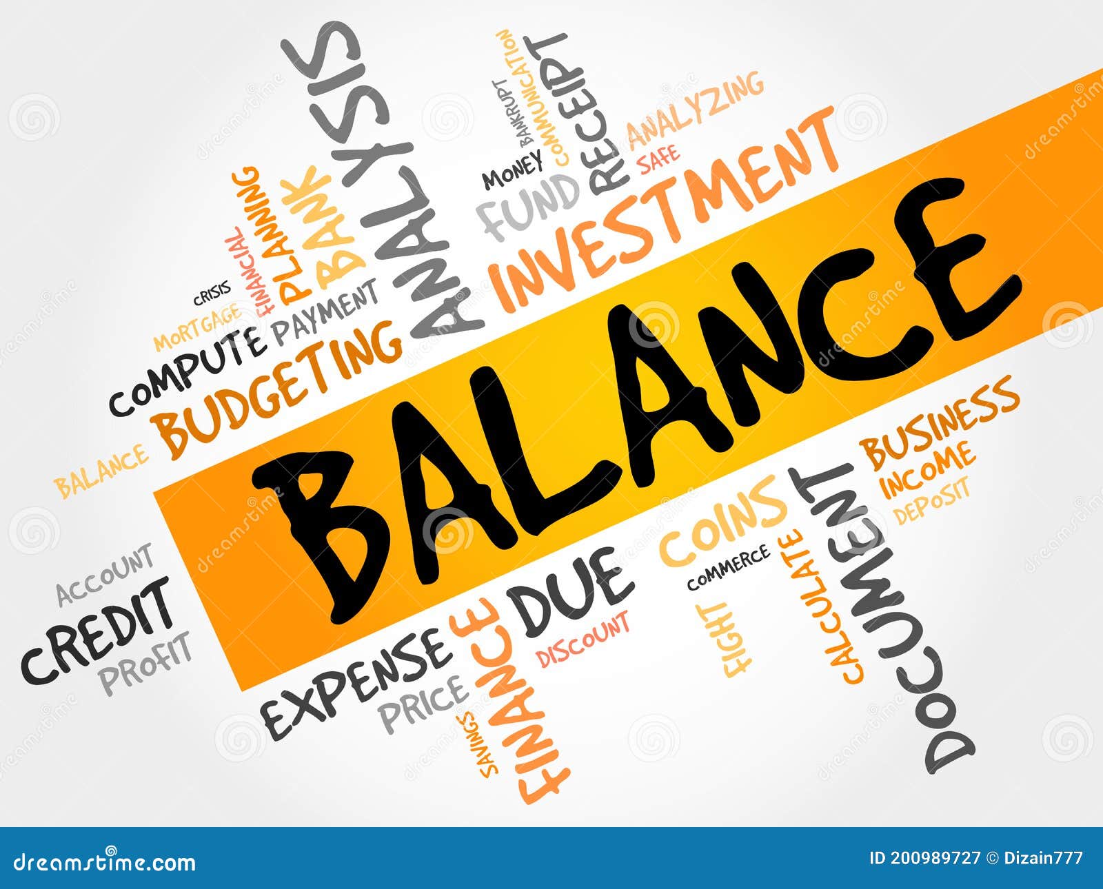 BALANCE word cloud stock illustration. Illustration of bankroll - 200989727