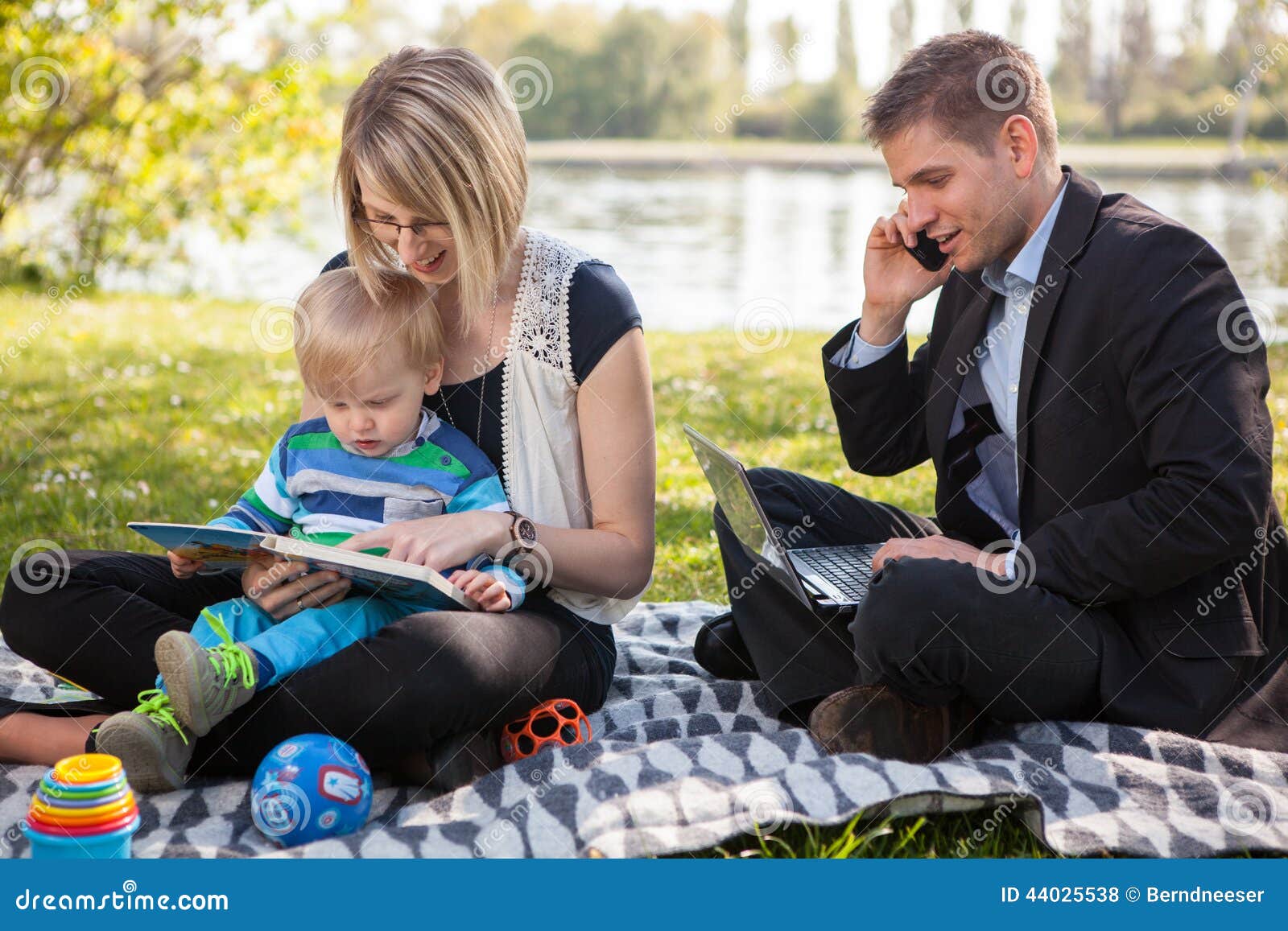 Balance between Work and Family Life Stock Photo - Image of child ...